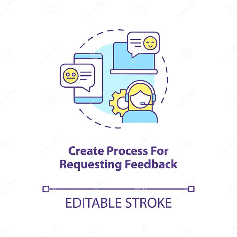 Create Process for Requesting Feedback Concept Icon Stock Vector ...