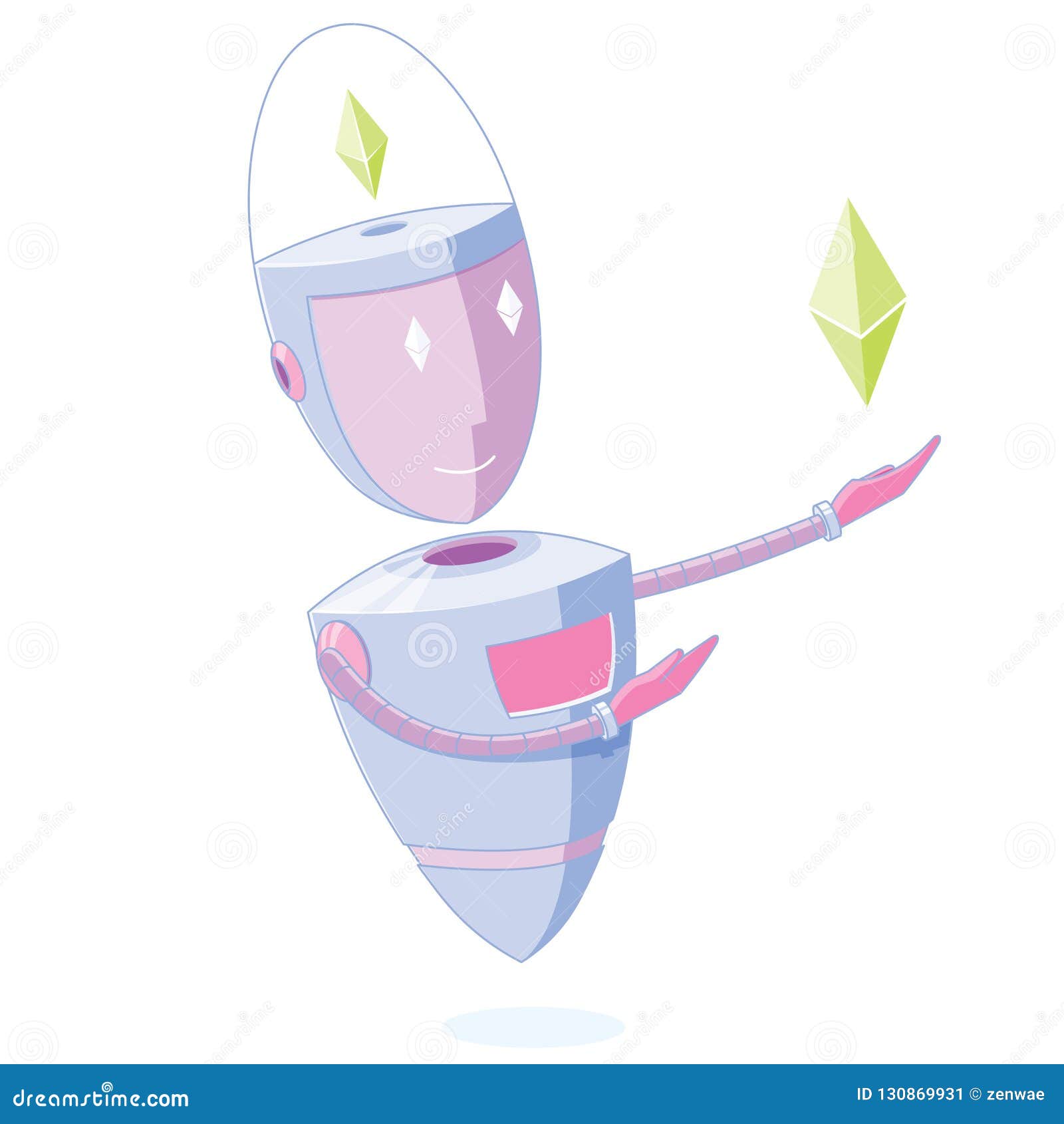 Illustration of a Welcome Robot Stock Vector - Illustration of machine ...