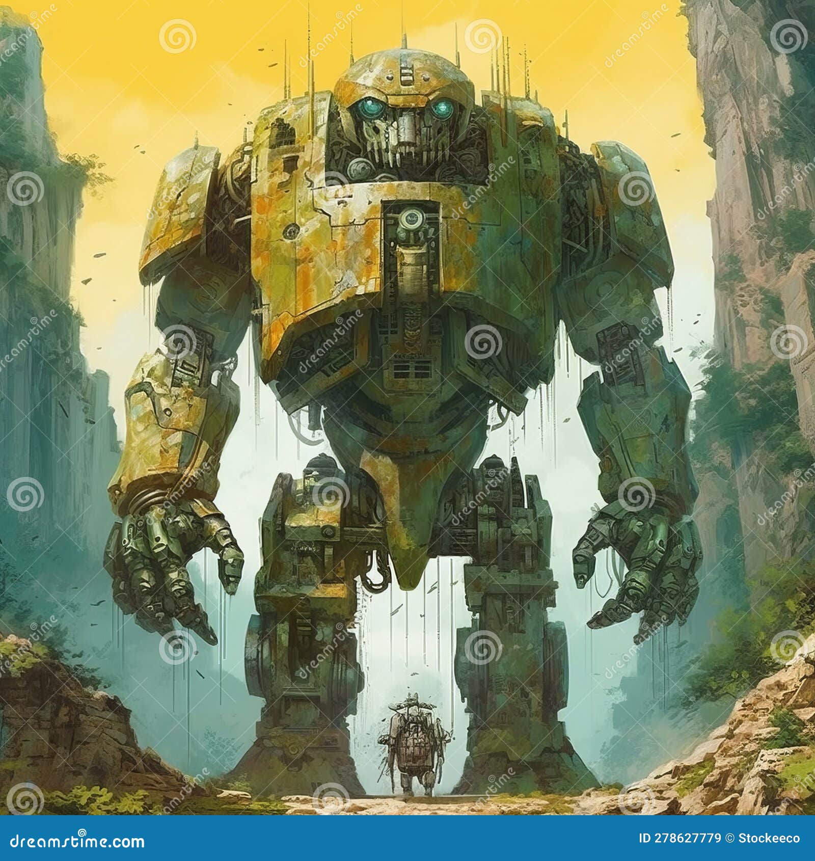 Intelligent Agent Colossus with Single Eye Stock Illustration ...