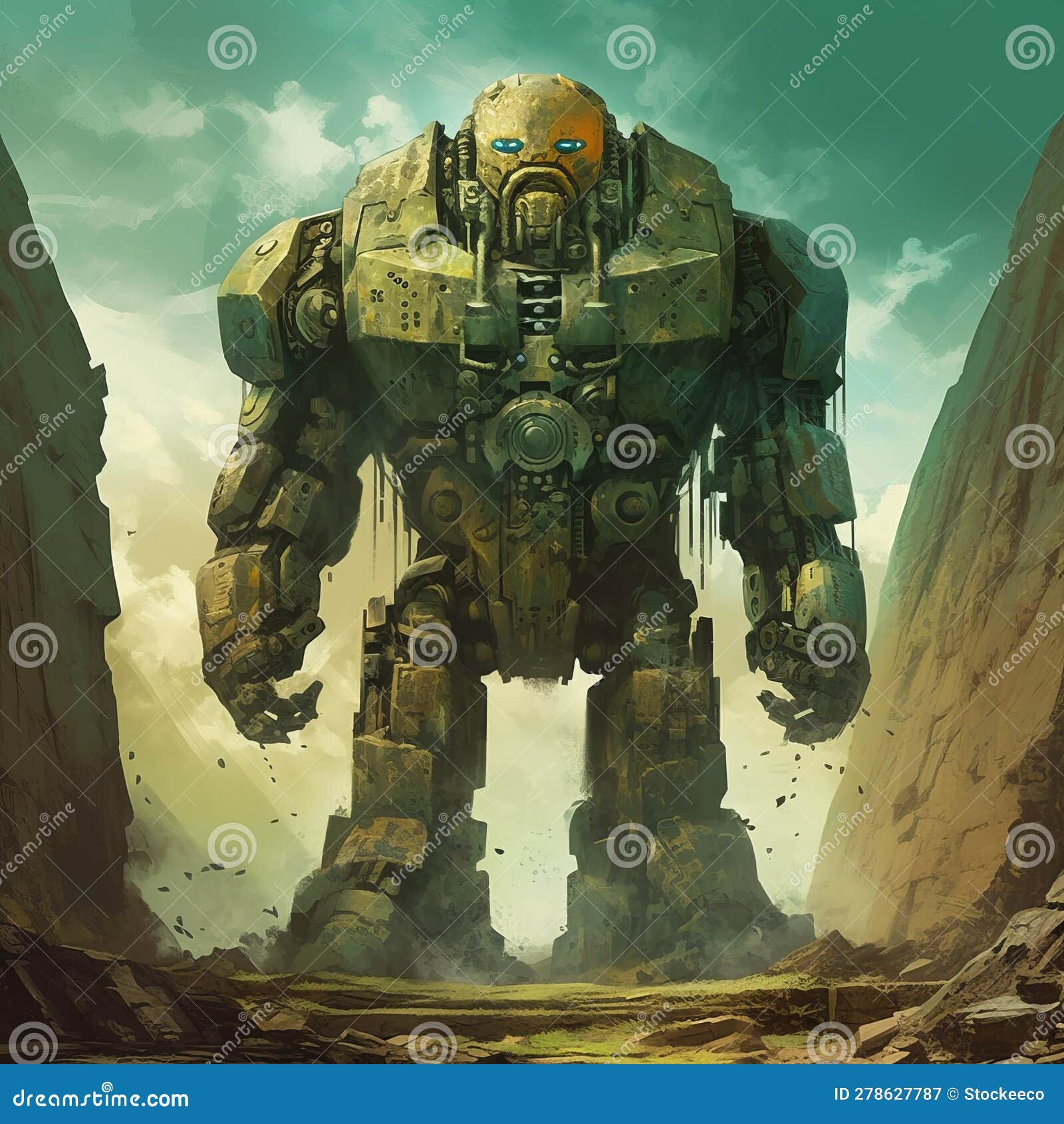 Intelligent Agent Colossus with Single Eye Stock Illustration ...