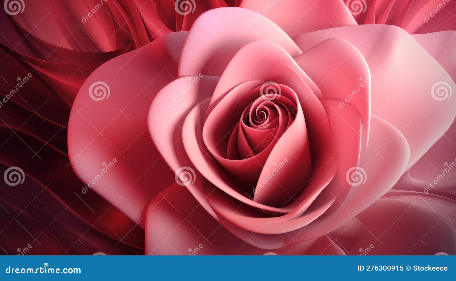 Create a Rose Abstract Background with Undulatory Lines and Smooth ...
