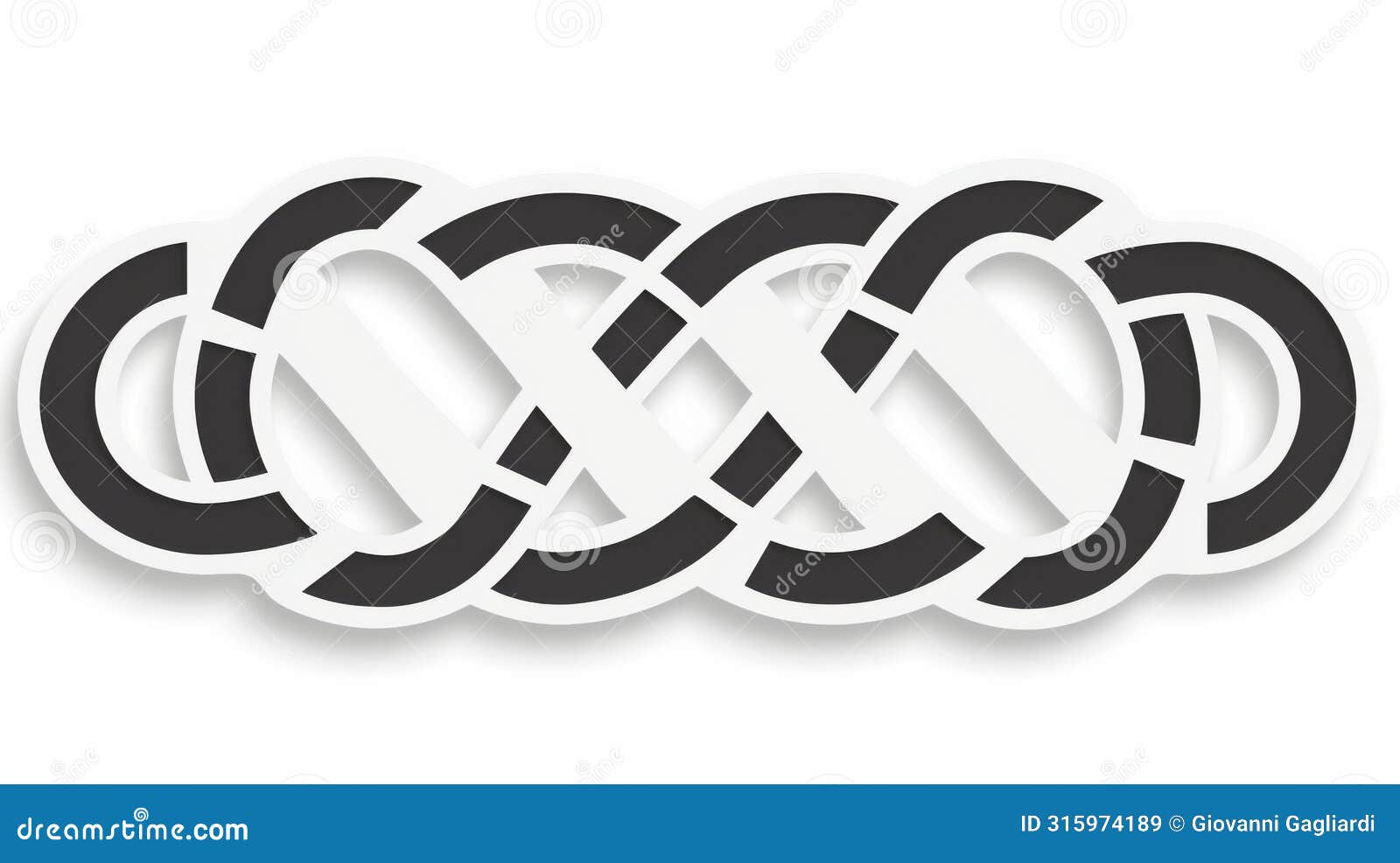 Create a Shape that Seems To Be Made Up of Interlocking Loops, with ...