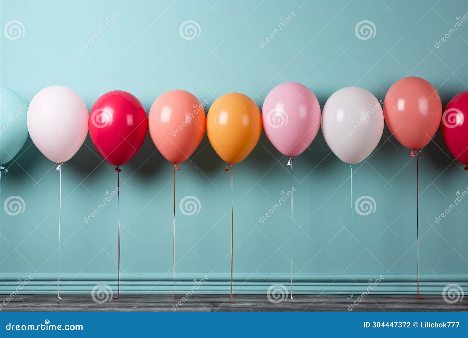 Create a Soft Pastel Festive Background with Colorful Balloons on the ...