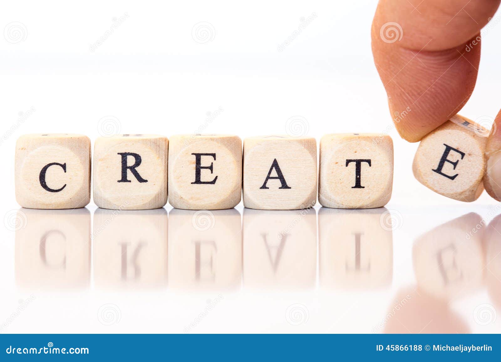 Create, Spelled with Dice Letters Stock Photo - Image of creating ...