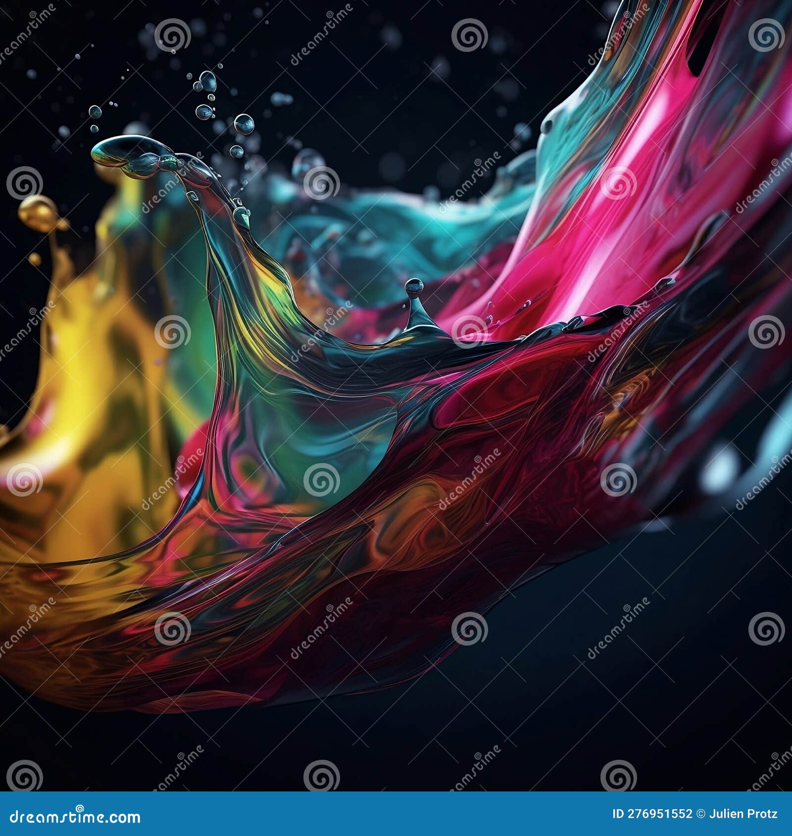 Liquid Ball Rotates And Boils. Design. 3D Ball Rotates And Begins To ...