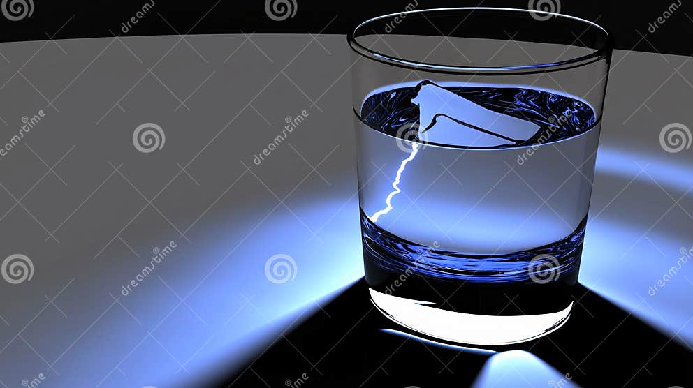 Create a Stunning Neon Blue Cocktail with a Tiny Lightning Bolt for ...
