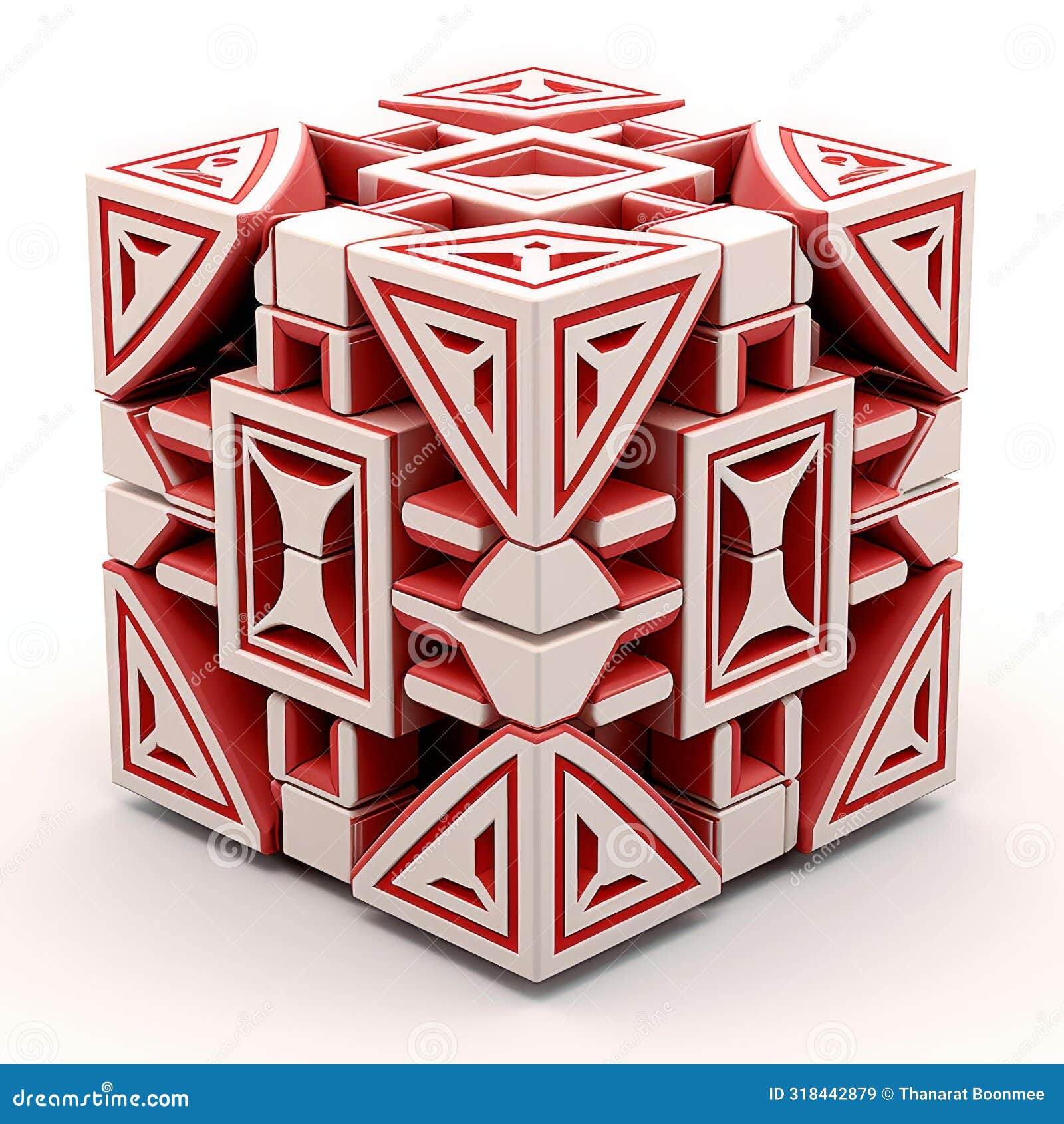 Create Stunning Visuals with a Geometric Tessellation Cube, Isolated ...