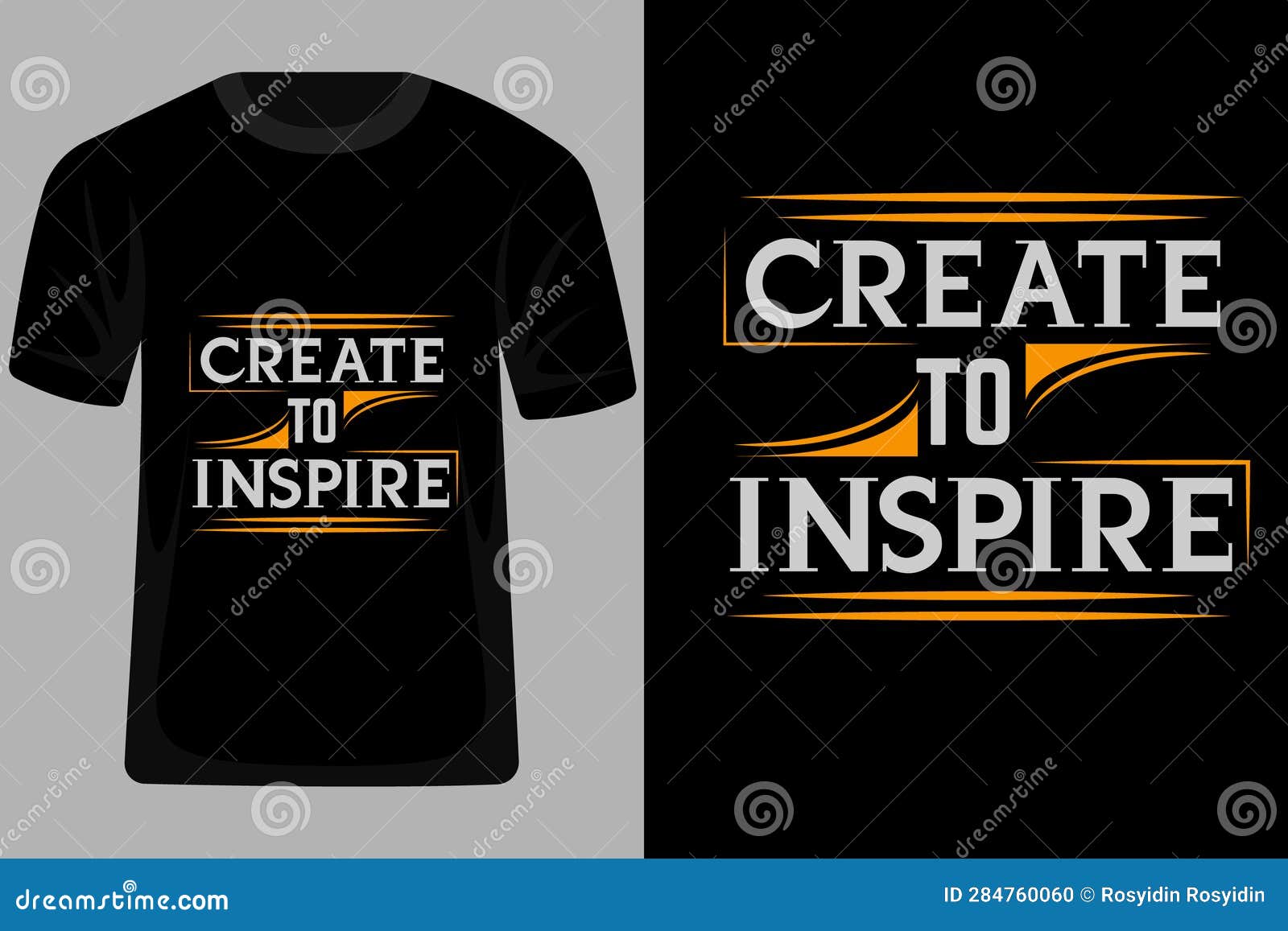 Create To Inspire Typography T Shirt Design Stock Vector - Illustration ...