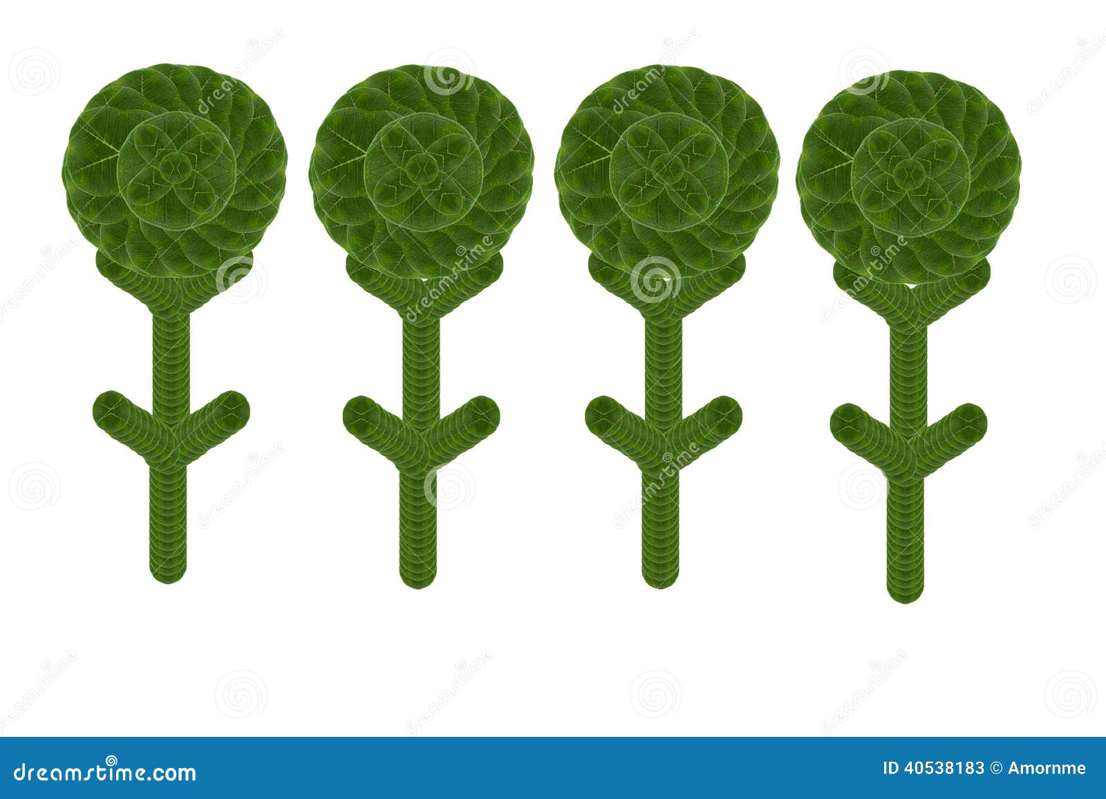 Create Tree Form Leaf. Royalty-Free Stock Photography | CartoonDealer ...