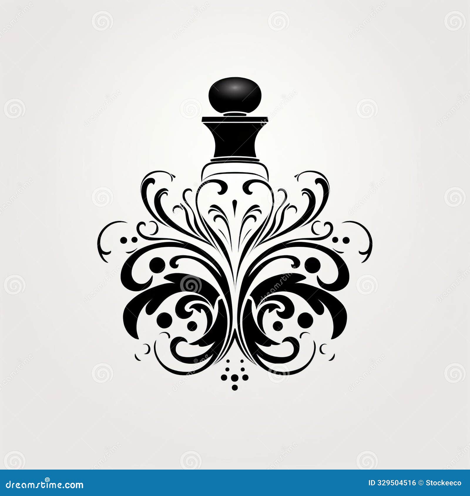 Create a Unique Perfume Bottle Vector Stencil Design Stock Illustration ...