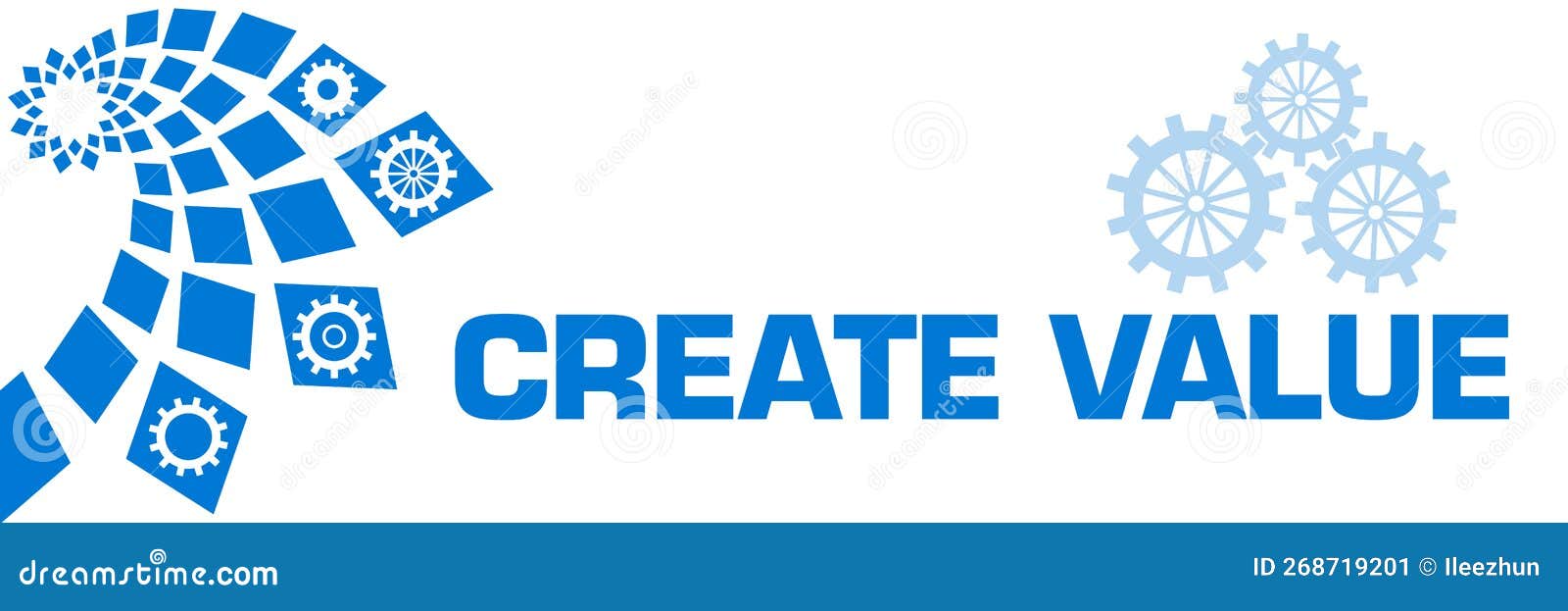 Create Value Blue Square Element Symbol Stock Illustration ...