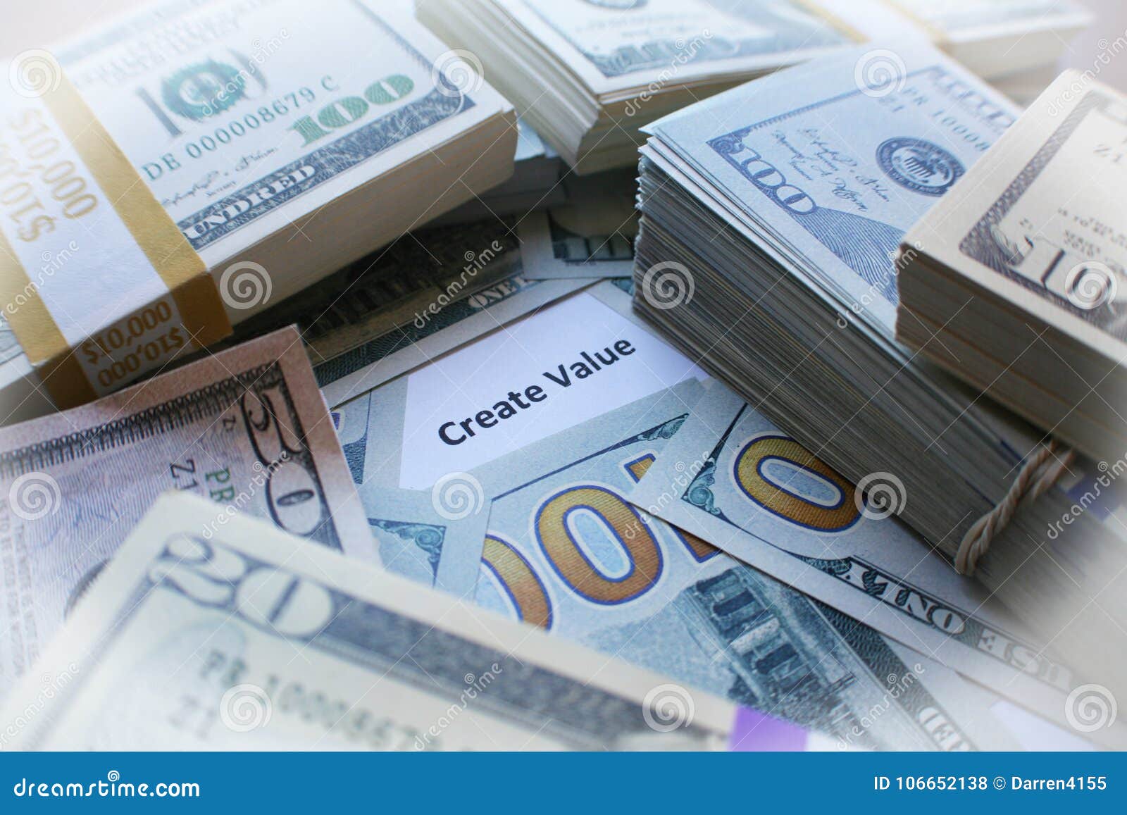 Create Value with Stacks of Money High Quality Stock Photo - Image of ...