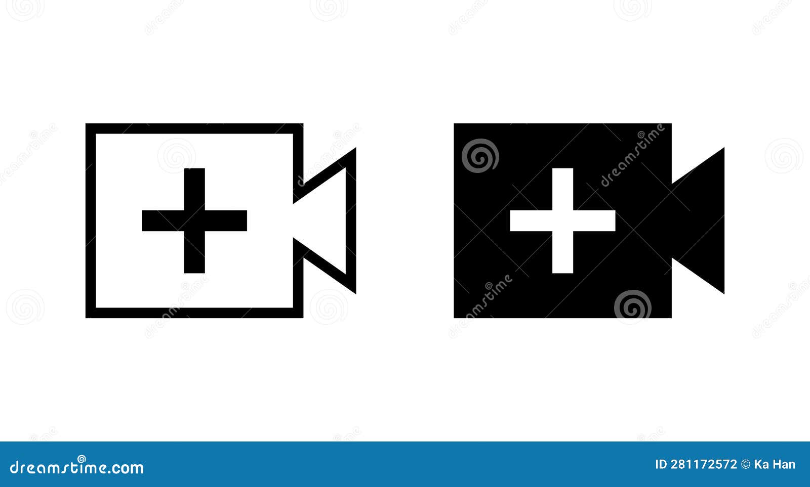 Create Video Icon Vector. Upload Videos Button for Content Stock Vector ...