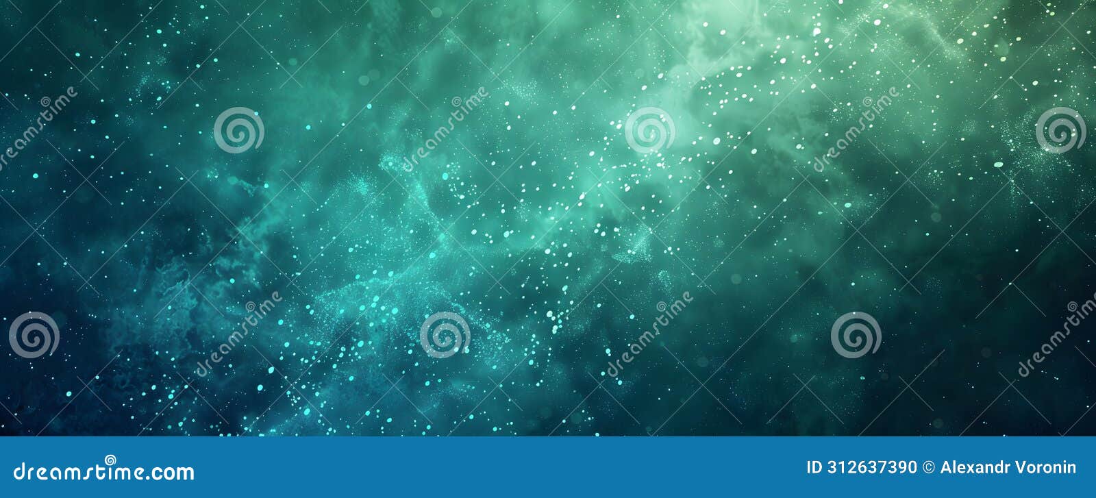 Celestial Aqua Galaxy: Hypnotic Web Header Design Stock Illustration ...