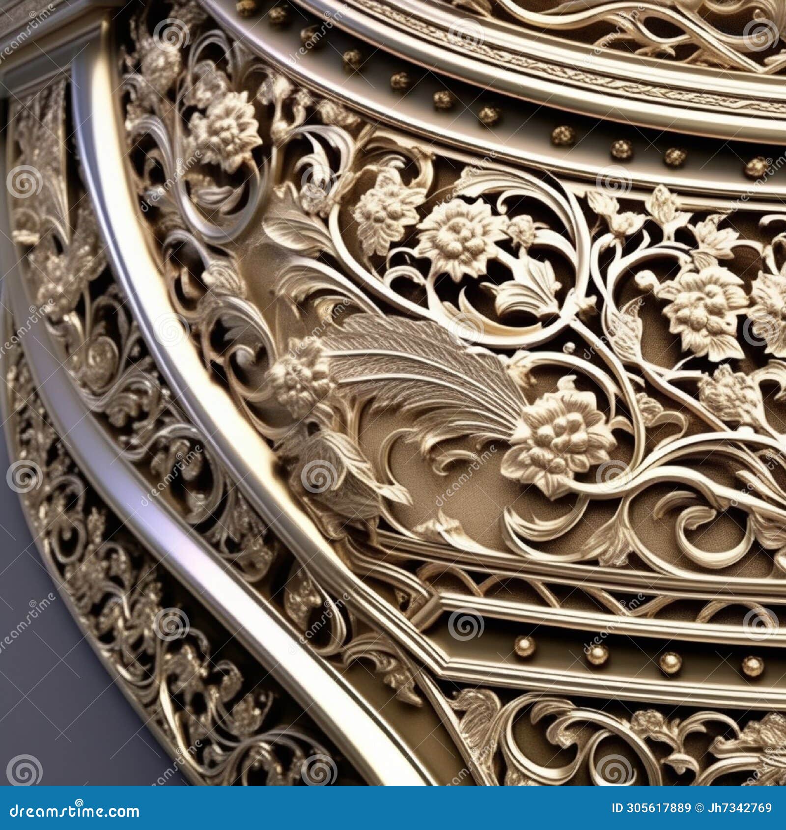 Create a Visual Representation of Delicate Filigree Work on a Piece of ...