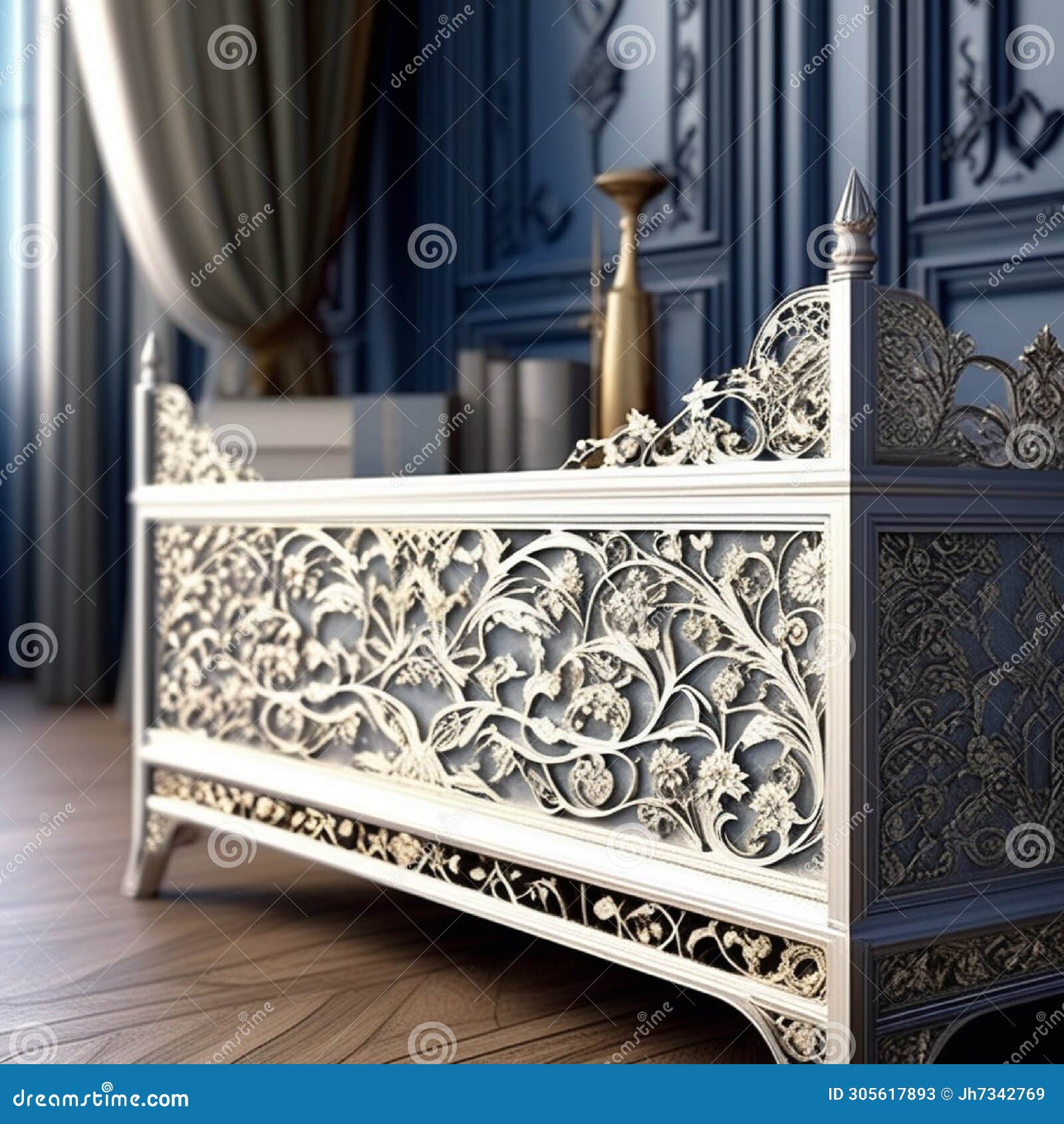 Create a Visual Representation of Delicate Filigree Work on a Piece of ...