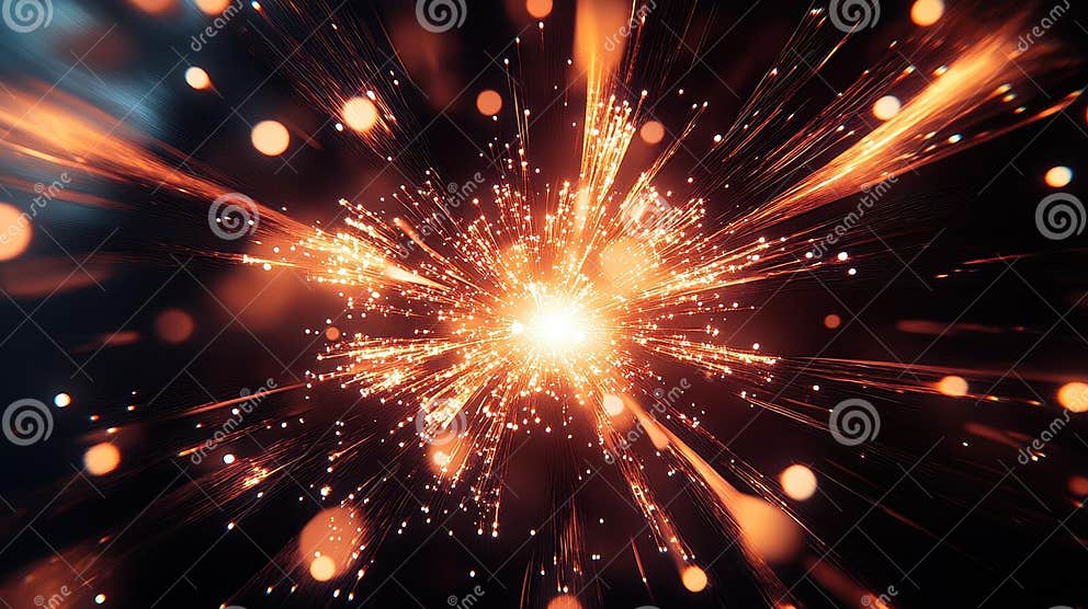 Create a Vivid Fireworks Display Against a Dark Backdrop, Using Solid ...