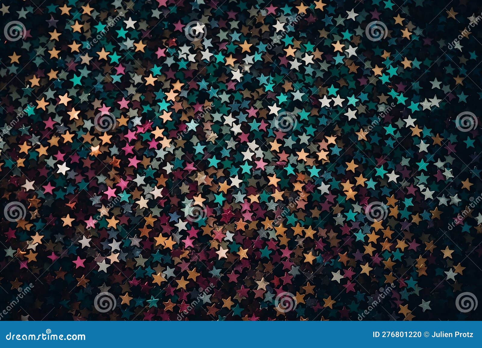 Sparkling Star Pattern in Shades of Blue with Copy Space for Design, AI ...