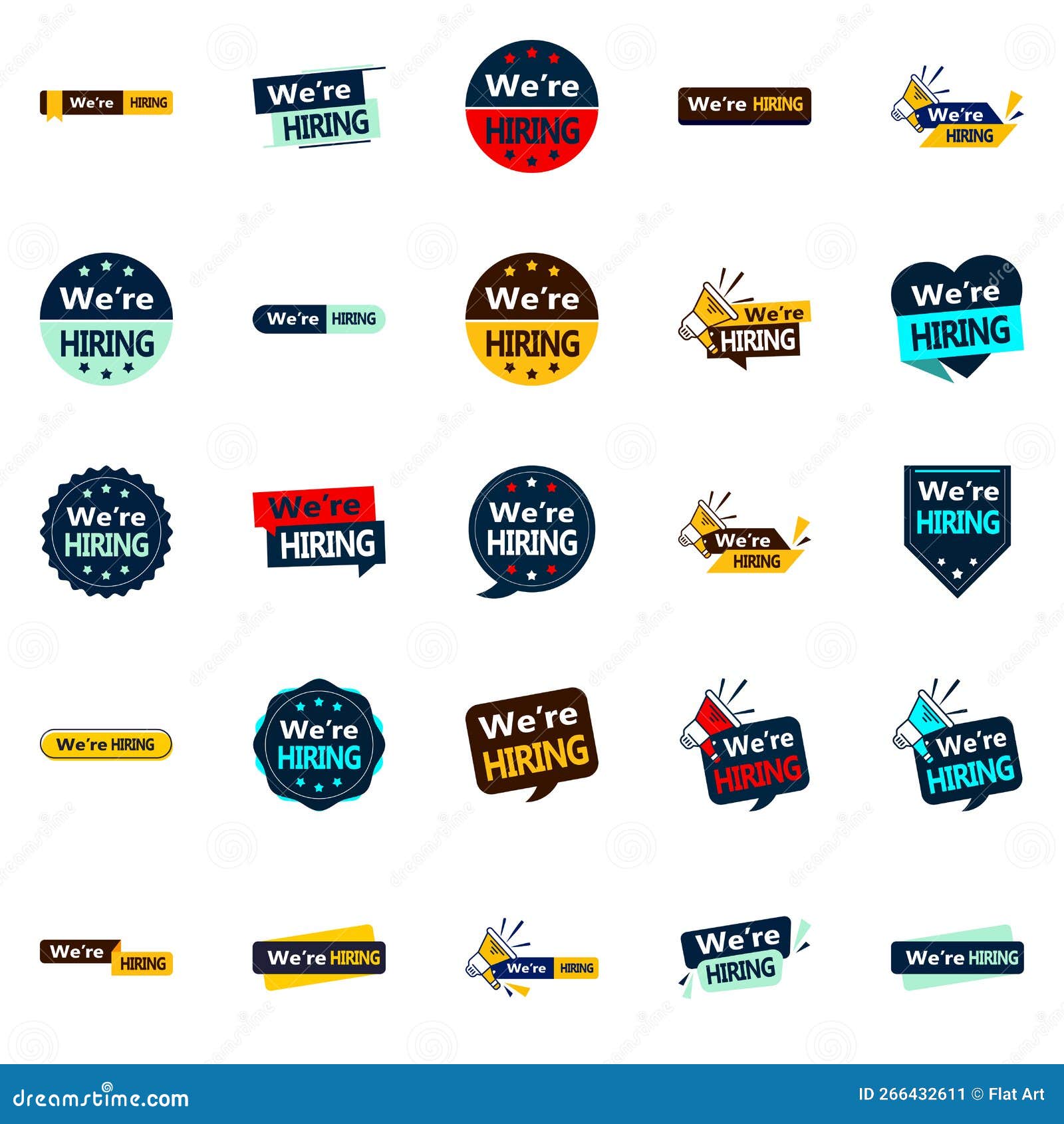 Create a Winning Recruitment Strategy with these 25 we Re Hiring Vector ...