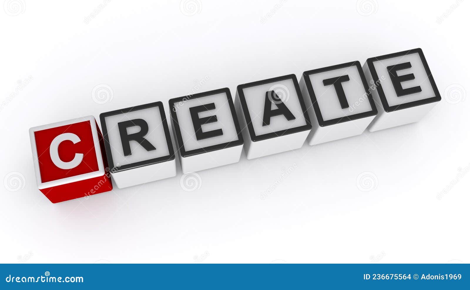 Create word block on white stock illustration. Illustration of design ...