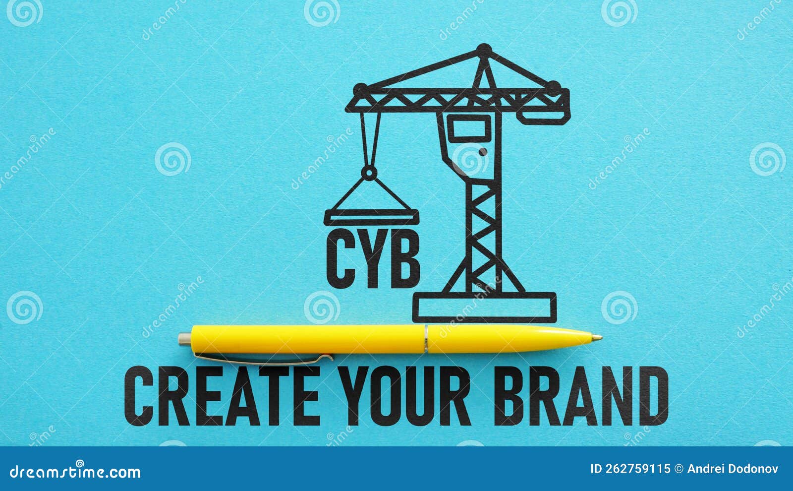 Create Your Brand CYB is Shown Using the Text Stock Image - Image of ...