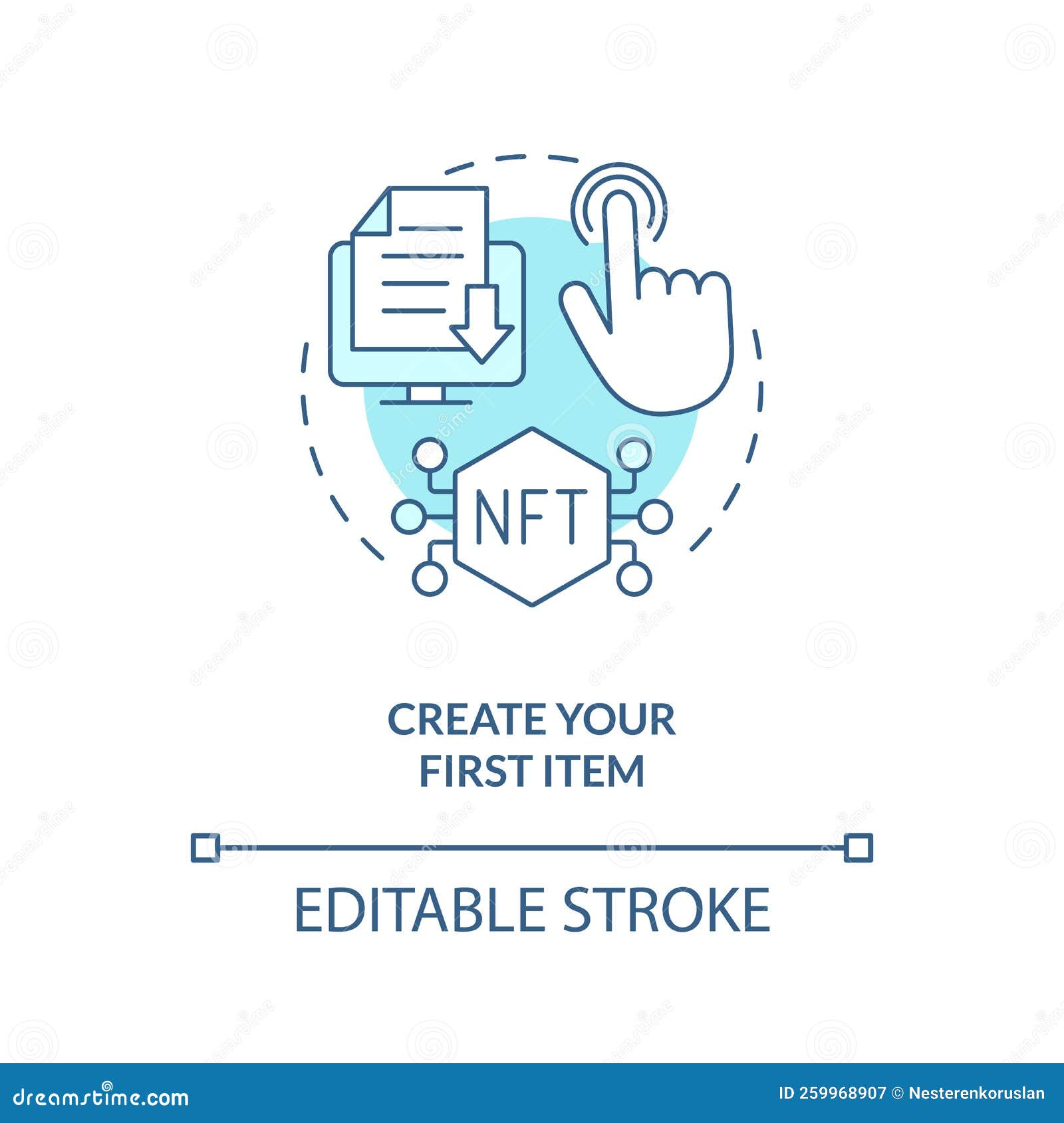 Create Your First Item Turquoise Concept Icon Stock Vector ... Create Your First Item Turquoise Concept Icon Stock Vector ...