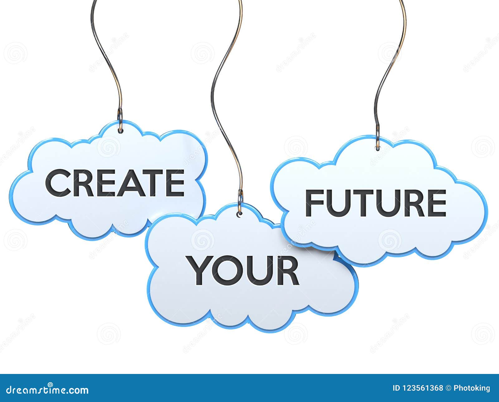 Create Your Future on Cloud Banner Stock Illustration - Illustration of ...