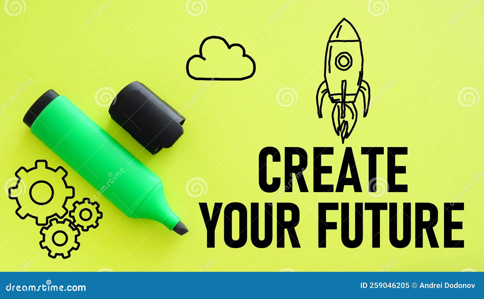 Create Your Future is Shown Using the Text Stock Image - Image of ...
