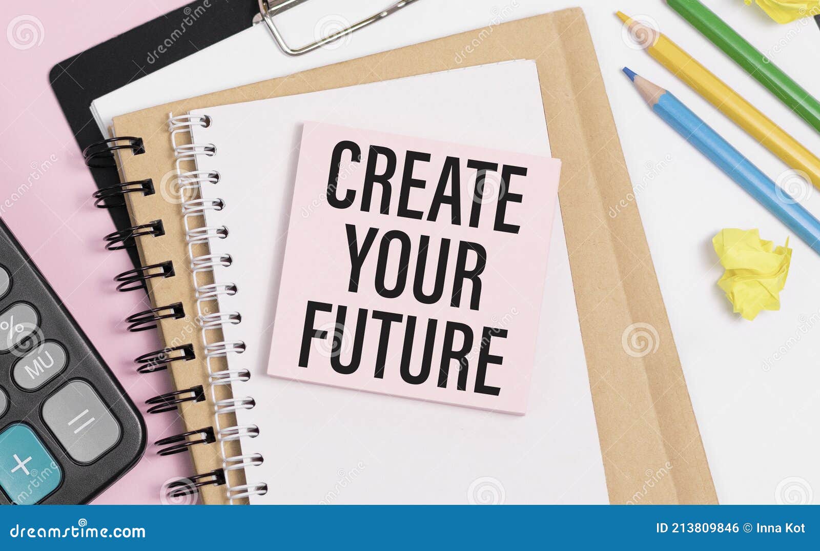 Your Future Text on Notebook with Office Items Stock Photo - Image of ...