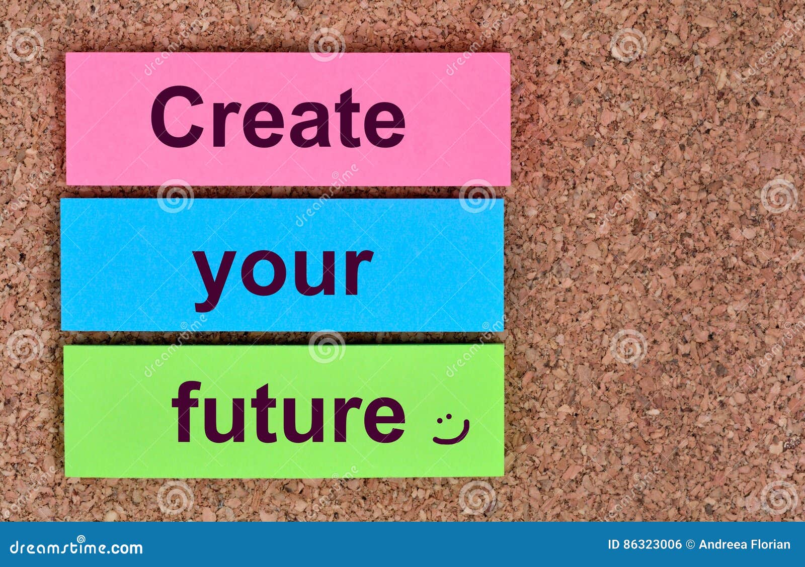 Create Your Future Words on Notes Stock Photo - Image of challenge ...