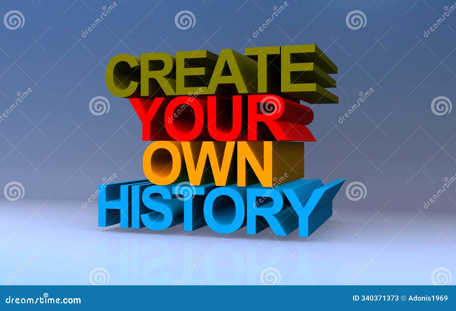 Create Your Own History on Blue Stock Illustration - Illustration of ...