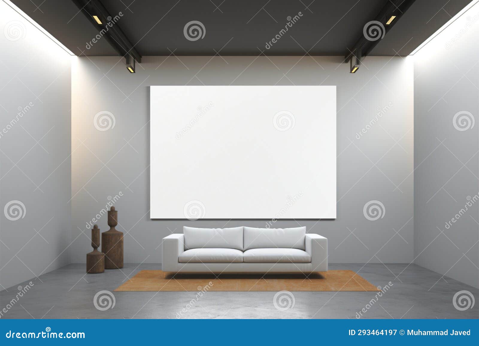 Create Your Vision Minimalist Art Gallery with an Empty White Wall ...