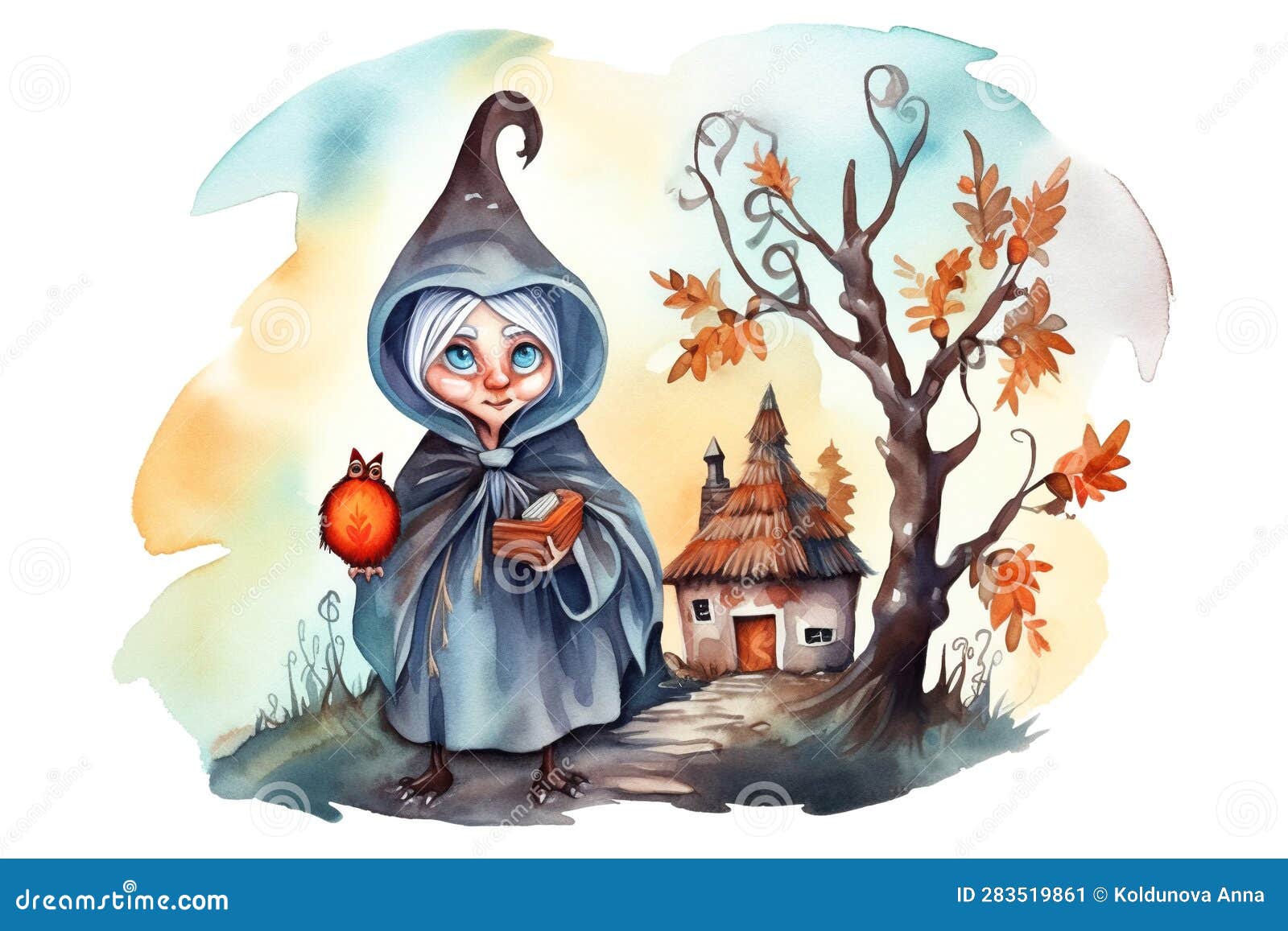 Cute Baba Yaga Cartoon Character, Created with Generative AI Technology ...