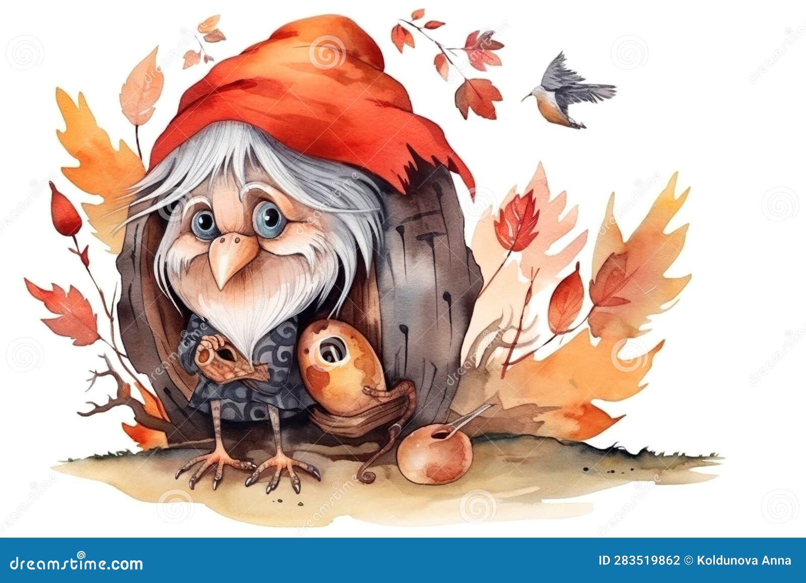 Cute Baba Yaga Cartoon Character, Created with Generative AI Technology ...