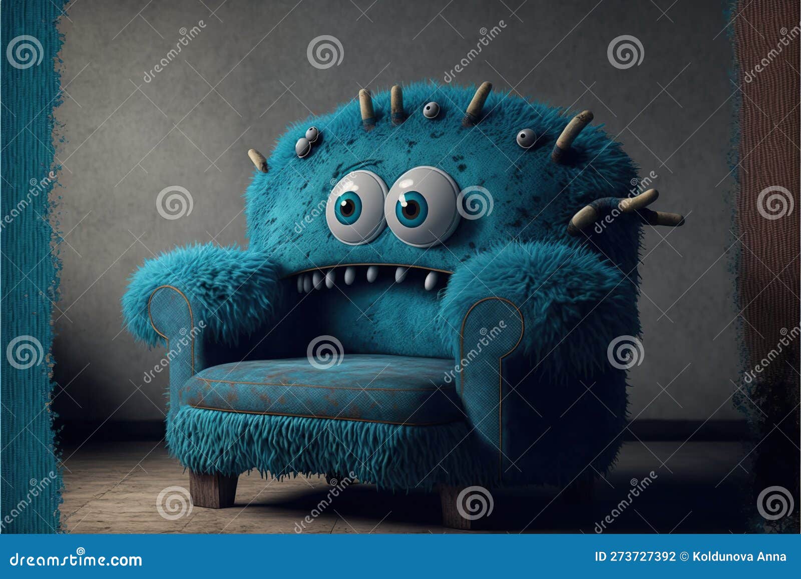 Created with Generative AI Technology. Funny Sofa Monster Stock ...