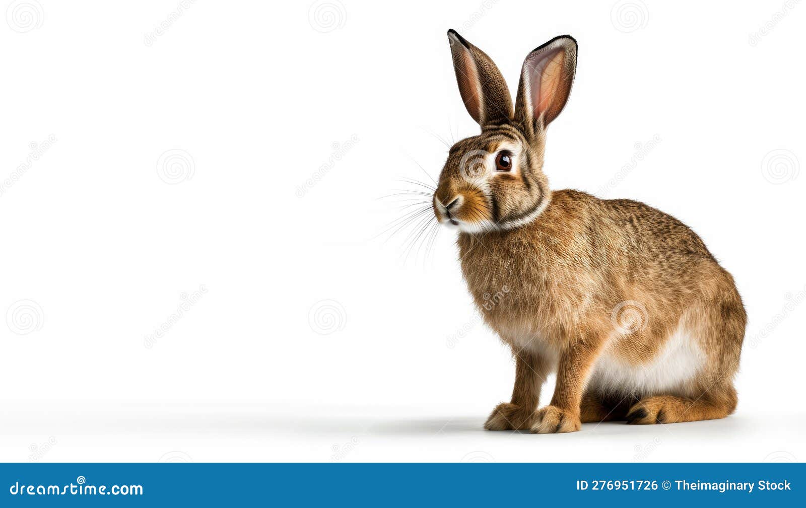 Rabbit on Isolated White Background Stock Illustration - Illustration ...