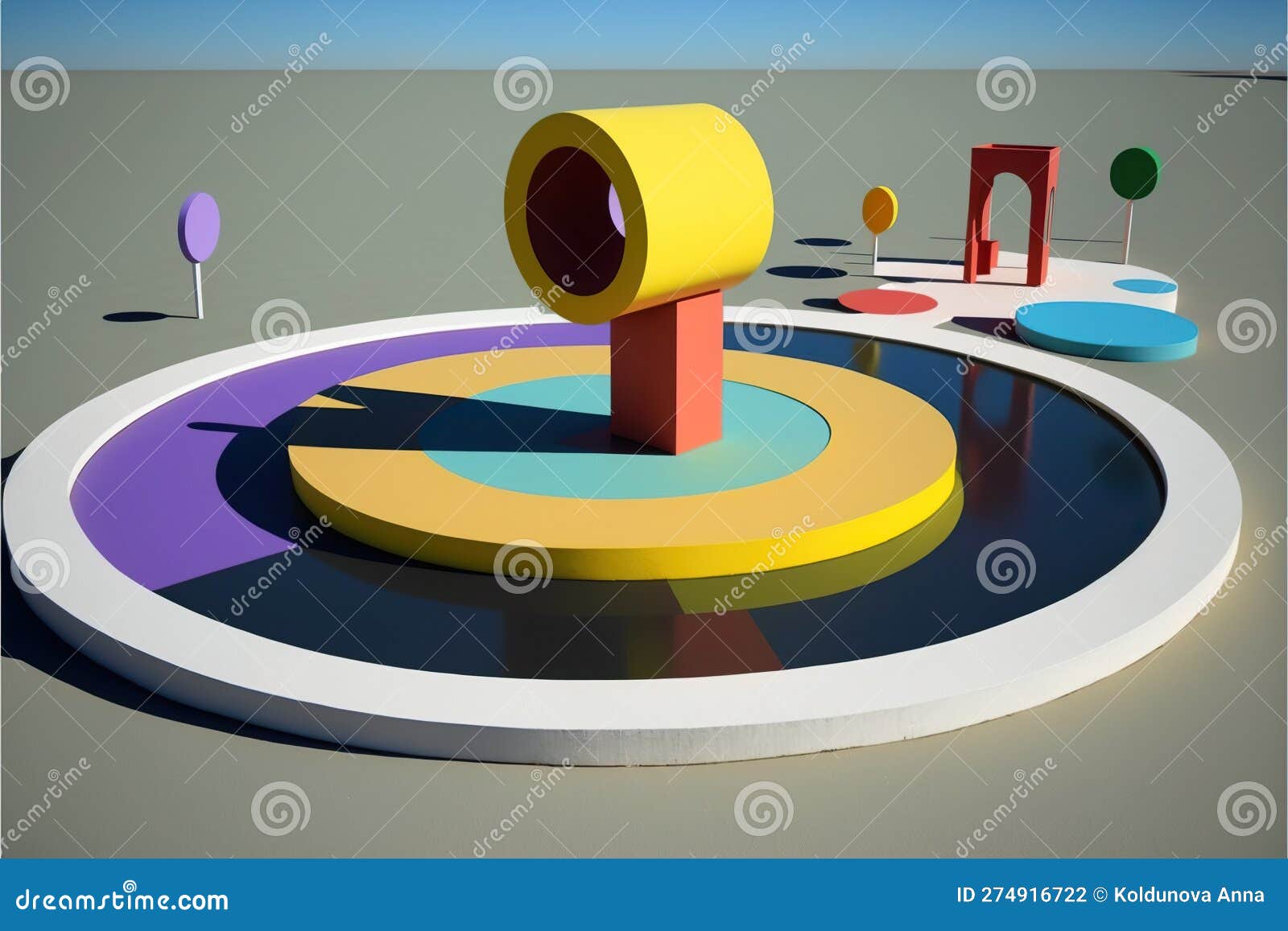 Created with Generative AI Technology. Kids Playground in Minimalism ...