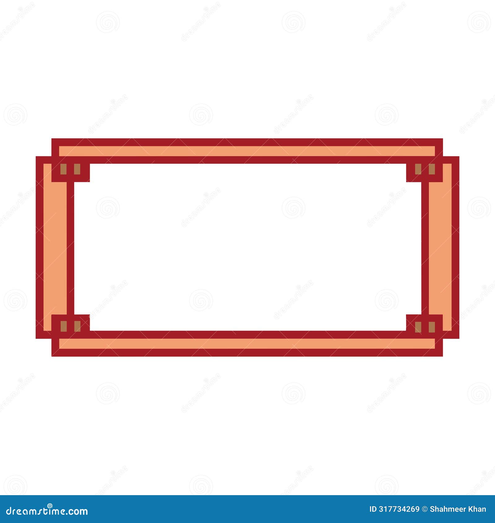 An Ornate Rectangle Frame with a Red Design, Transparent Background and ...