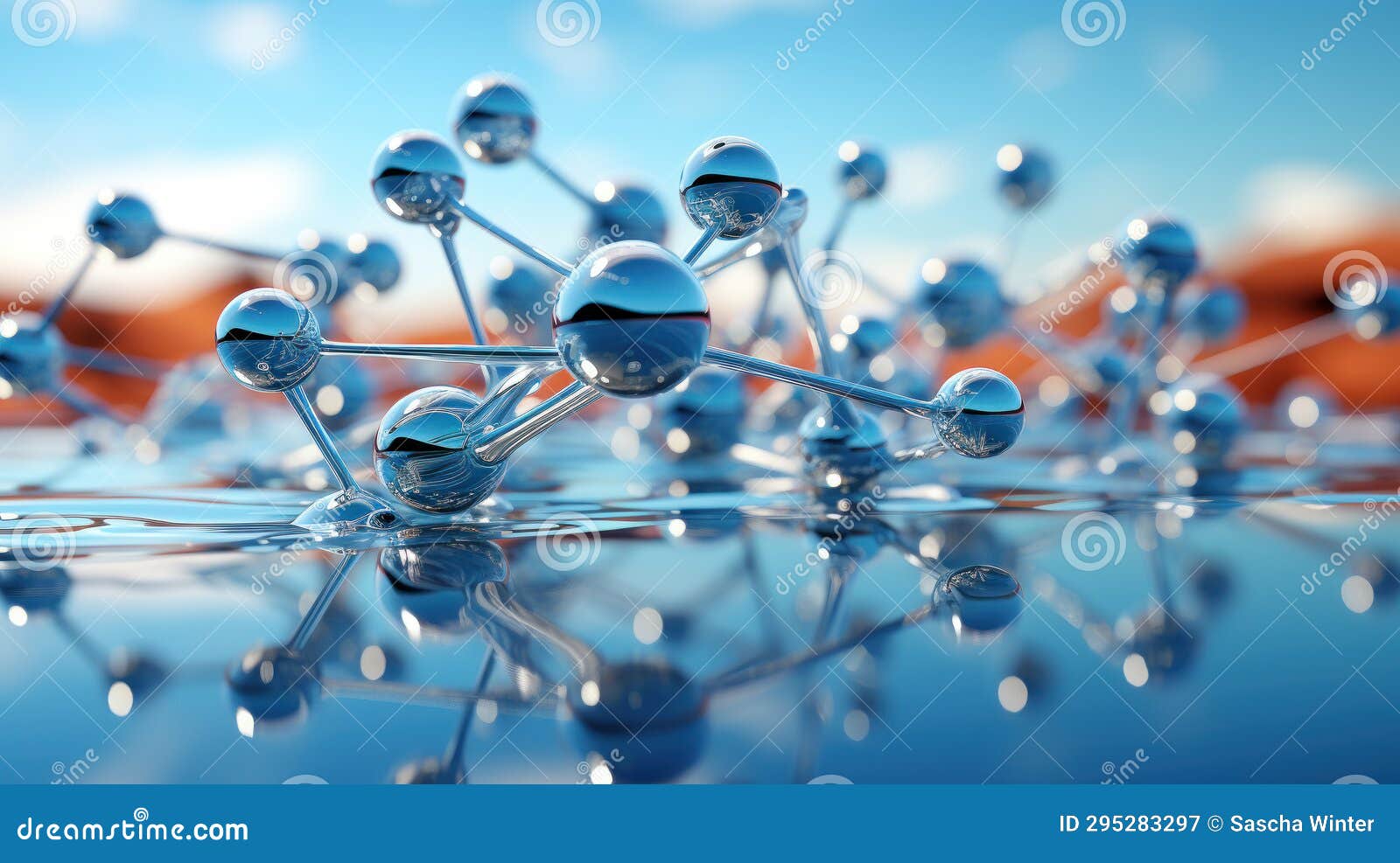 Molecules in Stunning 3D stock image. Image of realistic - 295283297