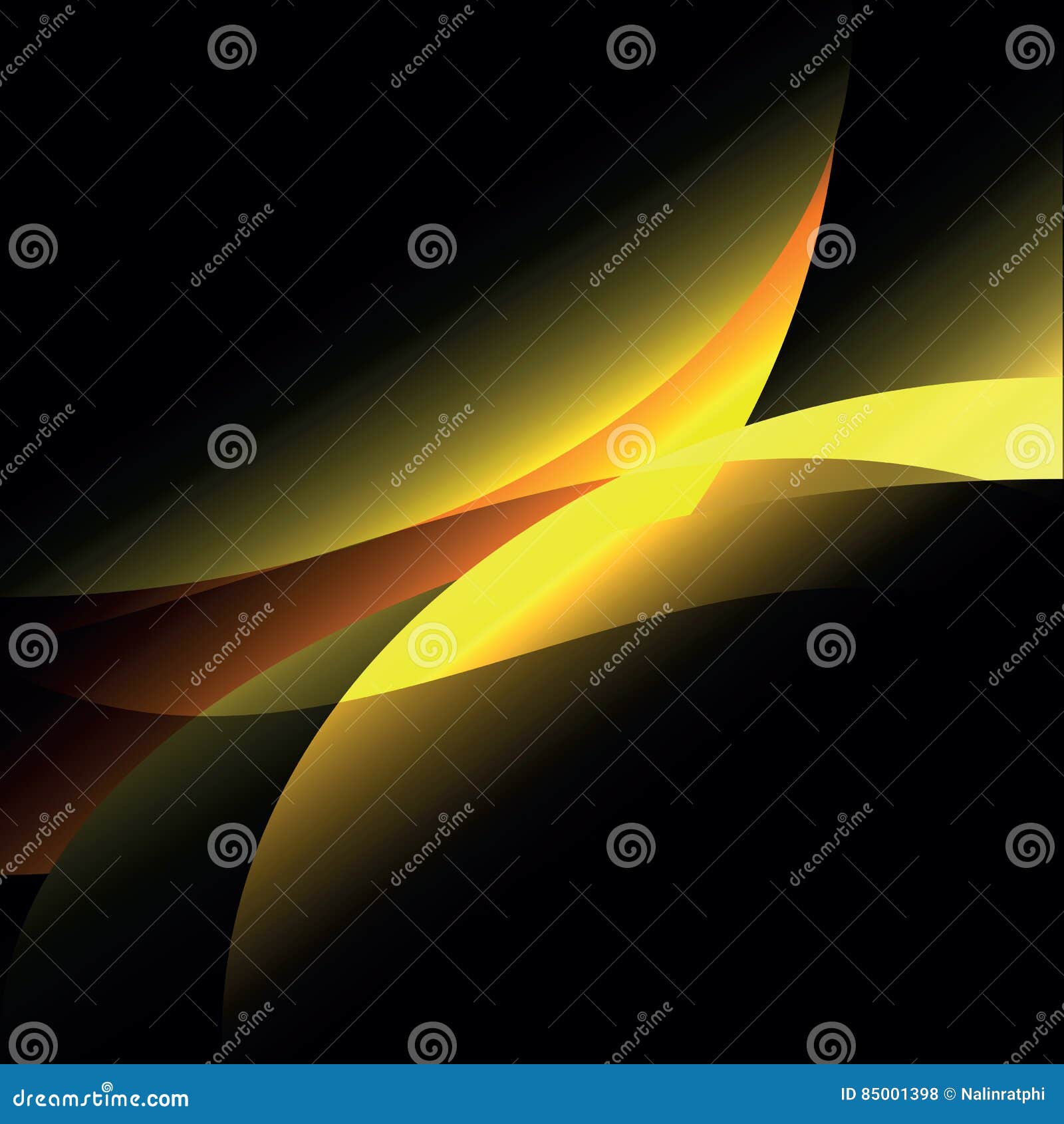 Created Yellow Curve Ray Abstract Background Stock Vector ...