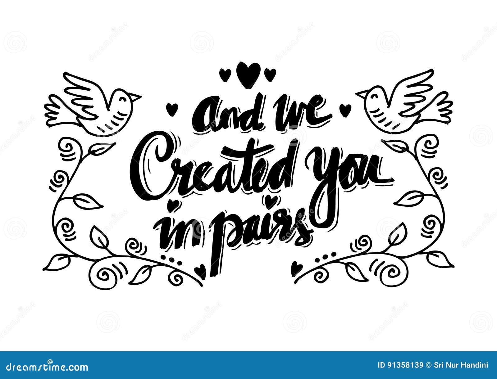 And we Created You in Pairs. Stock Illustration - Illustration of heart ...