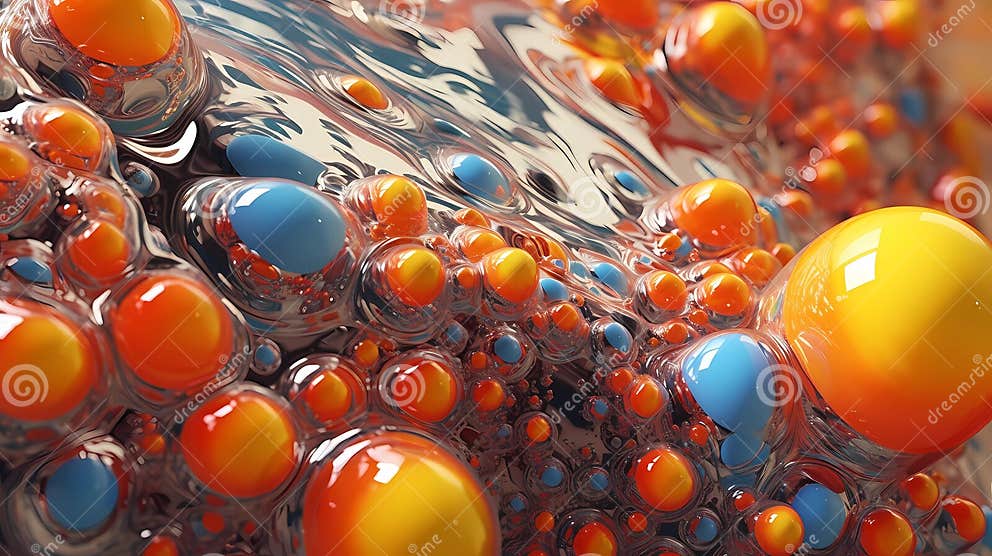 Abstract Background of Bubbling Liquid Metal, with Its Mesmerizing ...