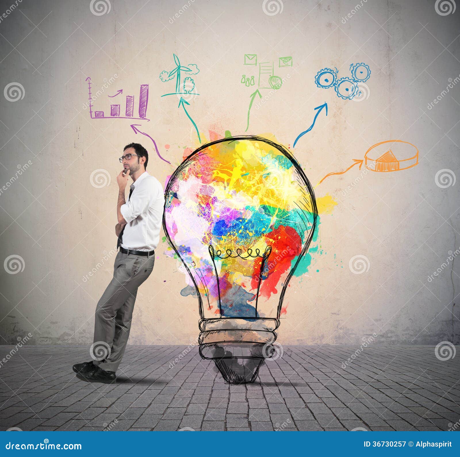 Creatief bedrijfsidee stock afbeelding. Image of alternatief - 36730257