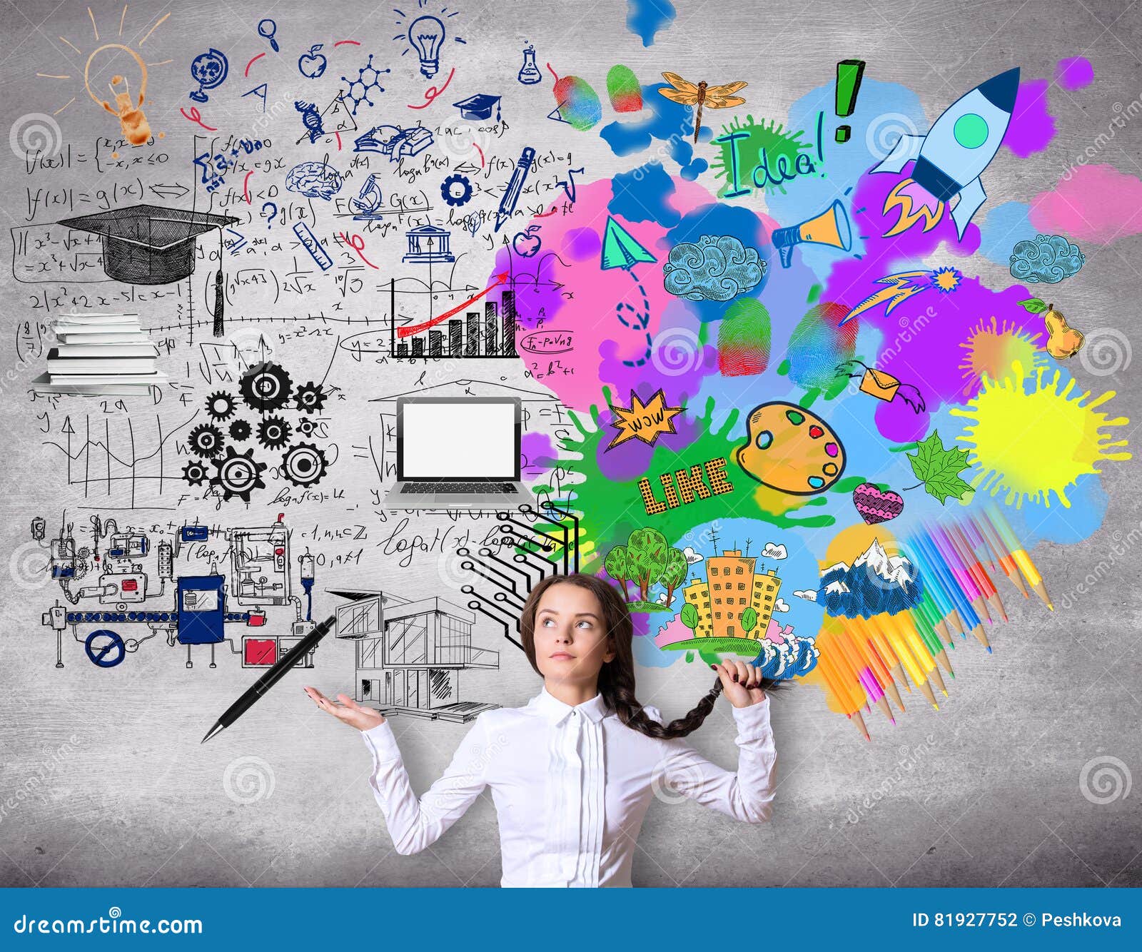 Creatief En Analytisch Het Denken Concept Stock Foto - Image of ...