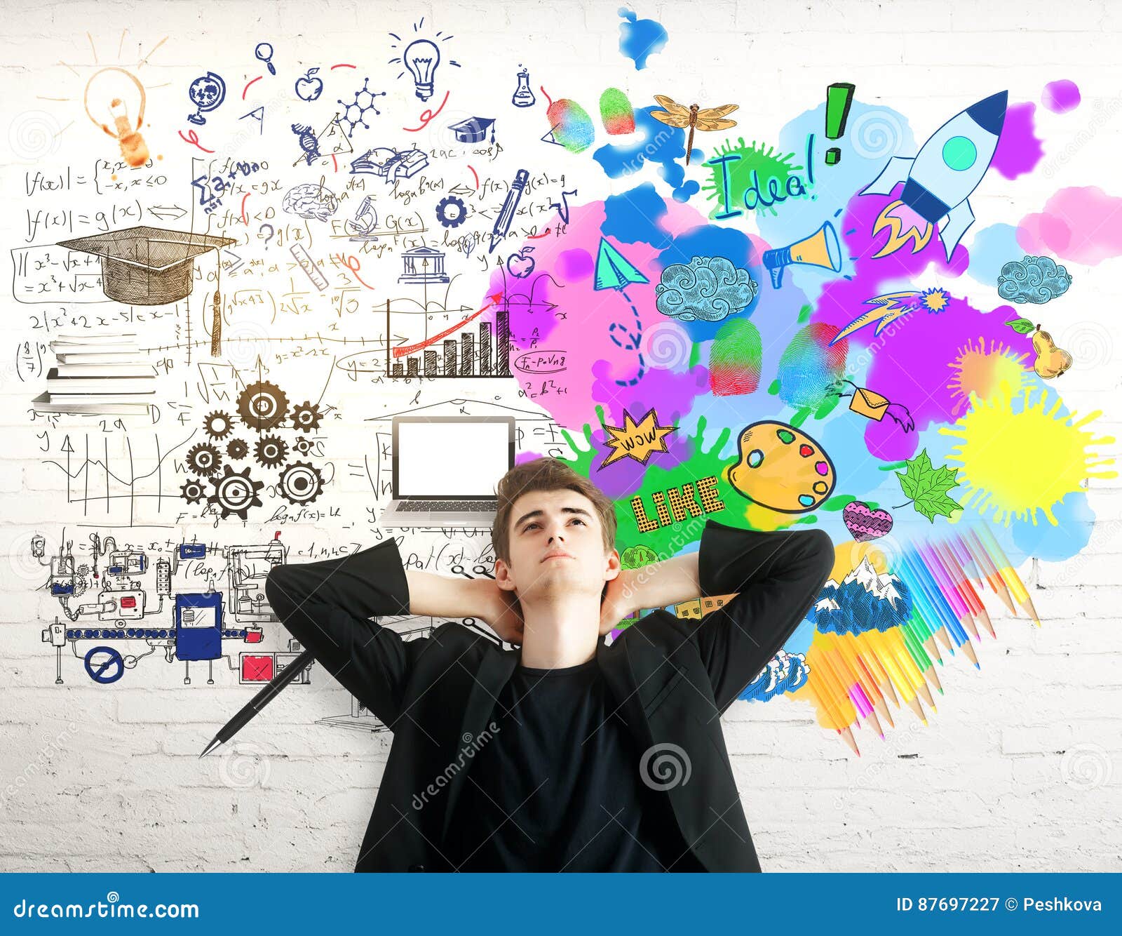 Creatief En Analytisch Het Denken Concept Stock Afbeelding - Image of ...