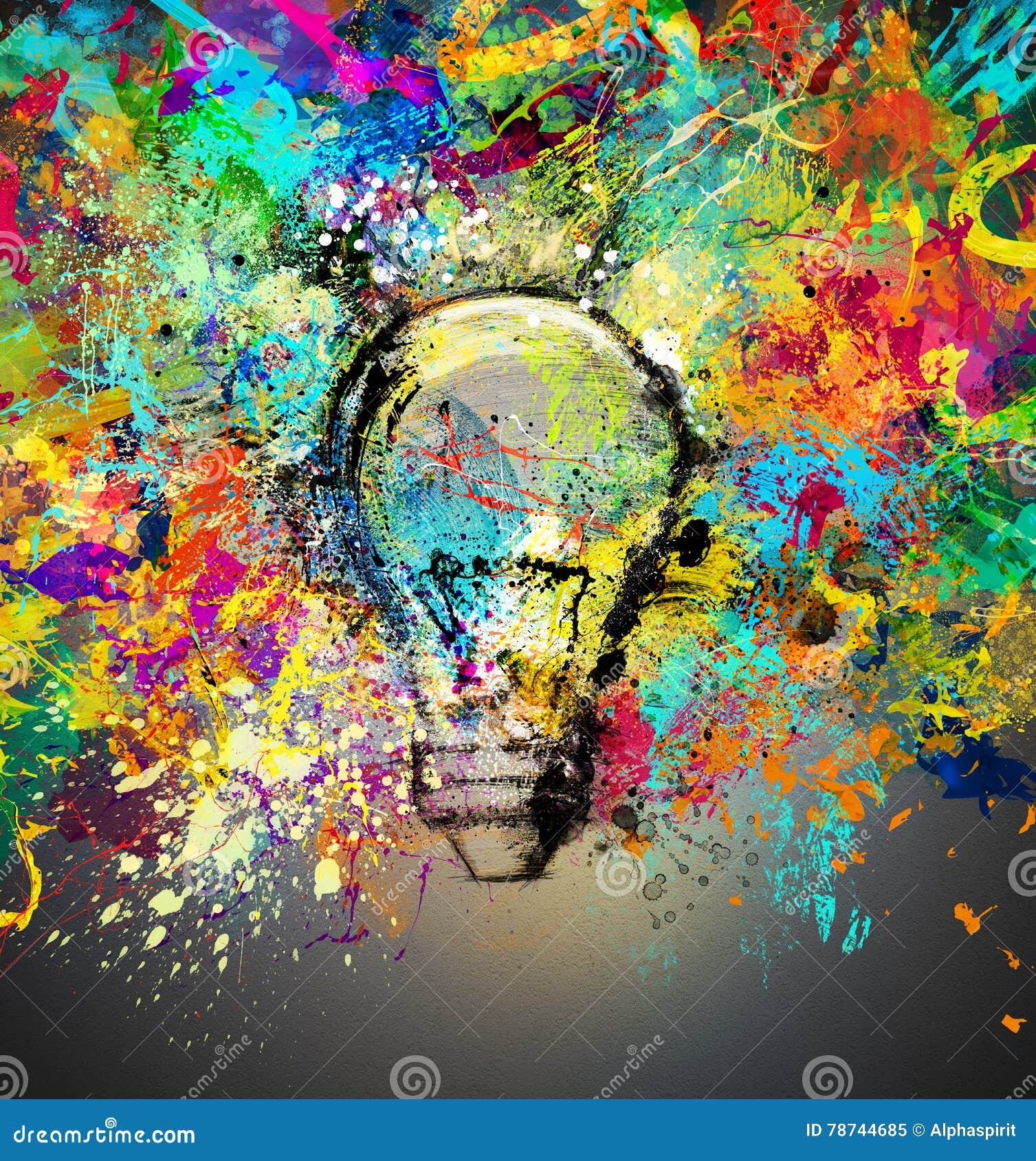 Creatief en kleurrijk idee stock illustratie. Illustration of macht ...