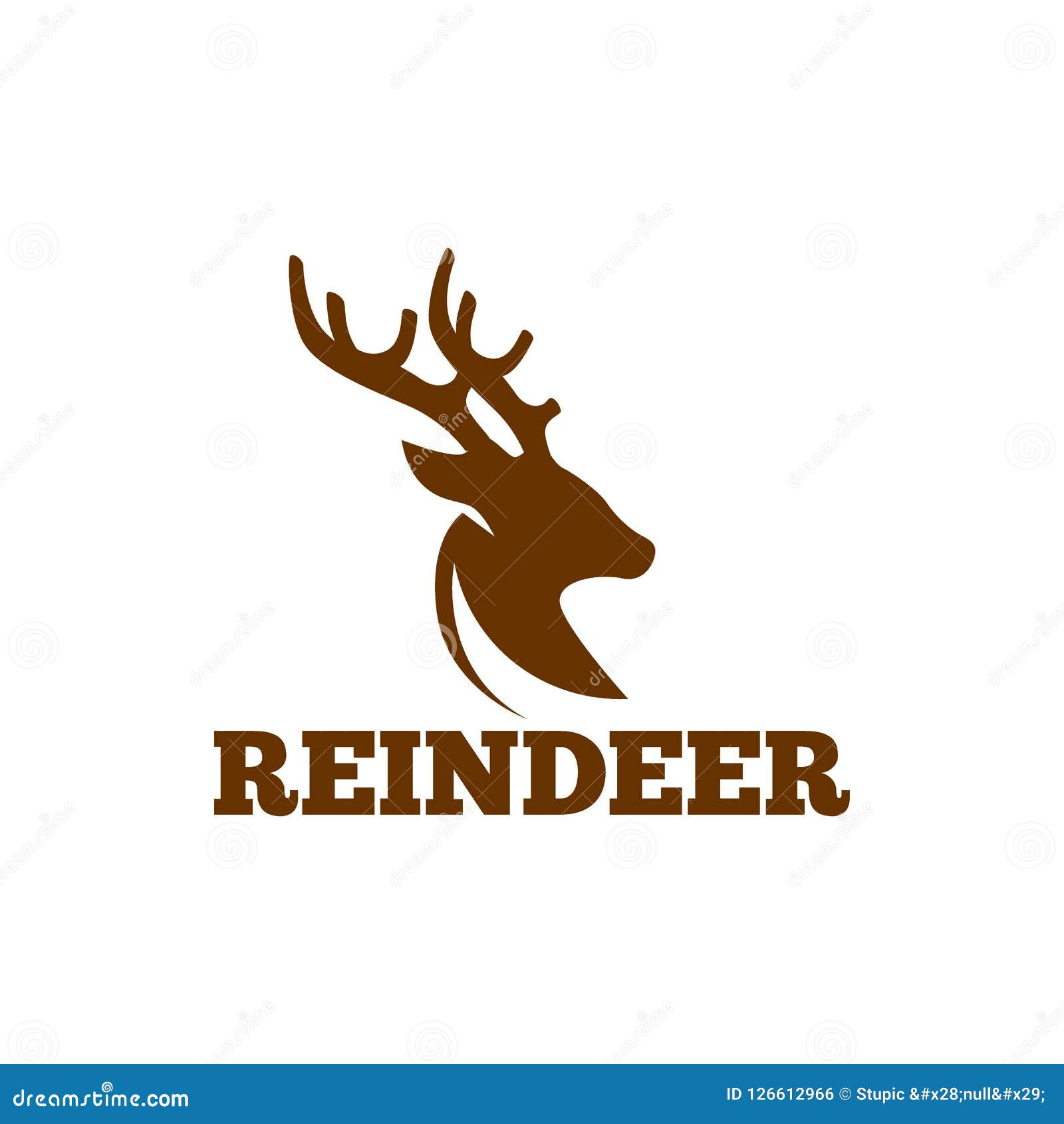 Creatief Het Rendier Logo Ready Om Ontwerp Vectorart Logo Te Gebruiken ...