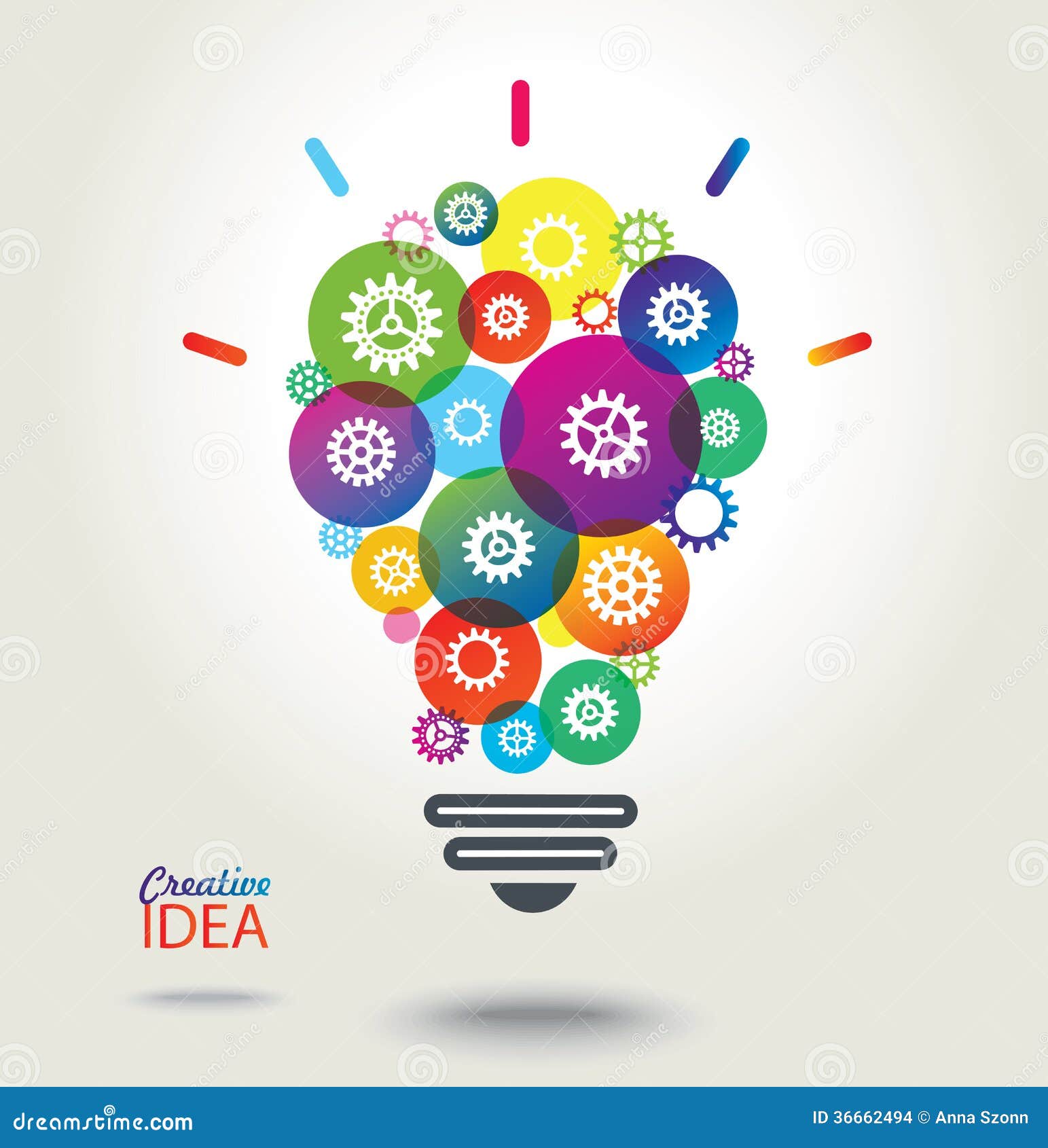 Creatief idee. Succes. vector illustratie. Illustration of exemplaar ...