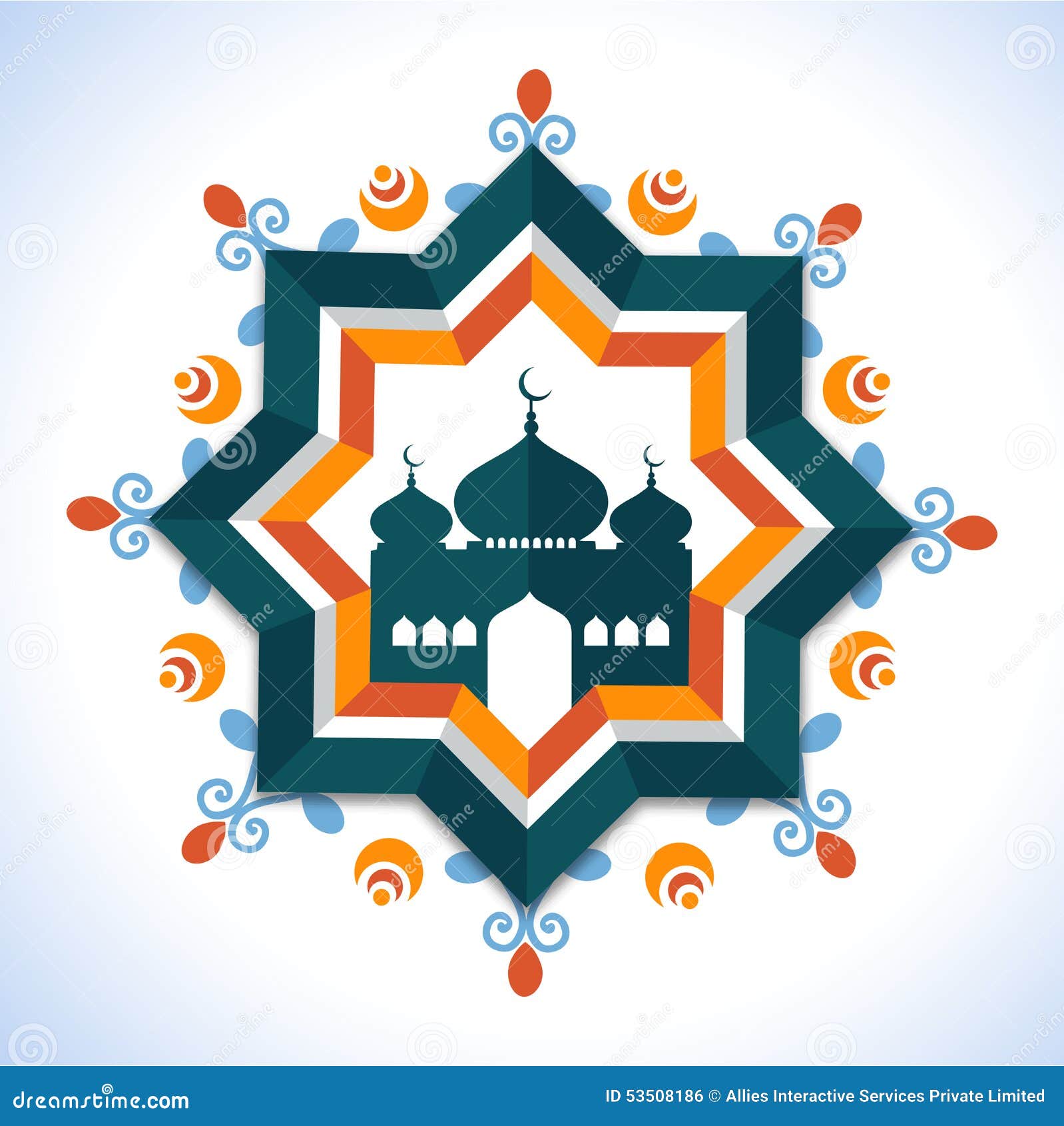 Creatief Kader Met Moskee Voor Ramadan Kareem-viering Stock Illustratie ...