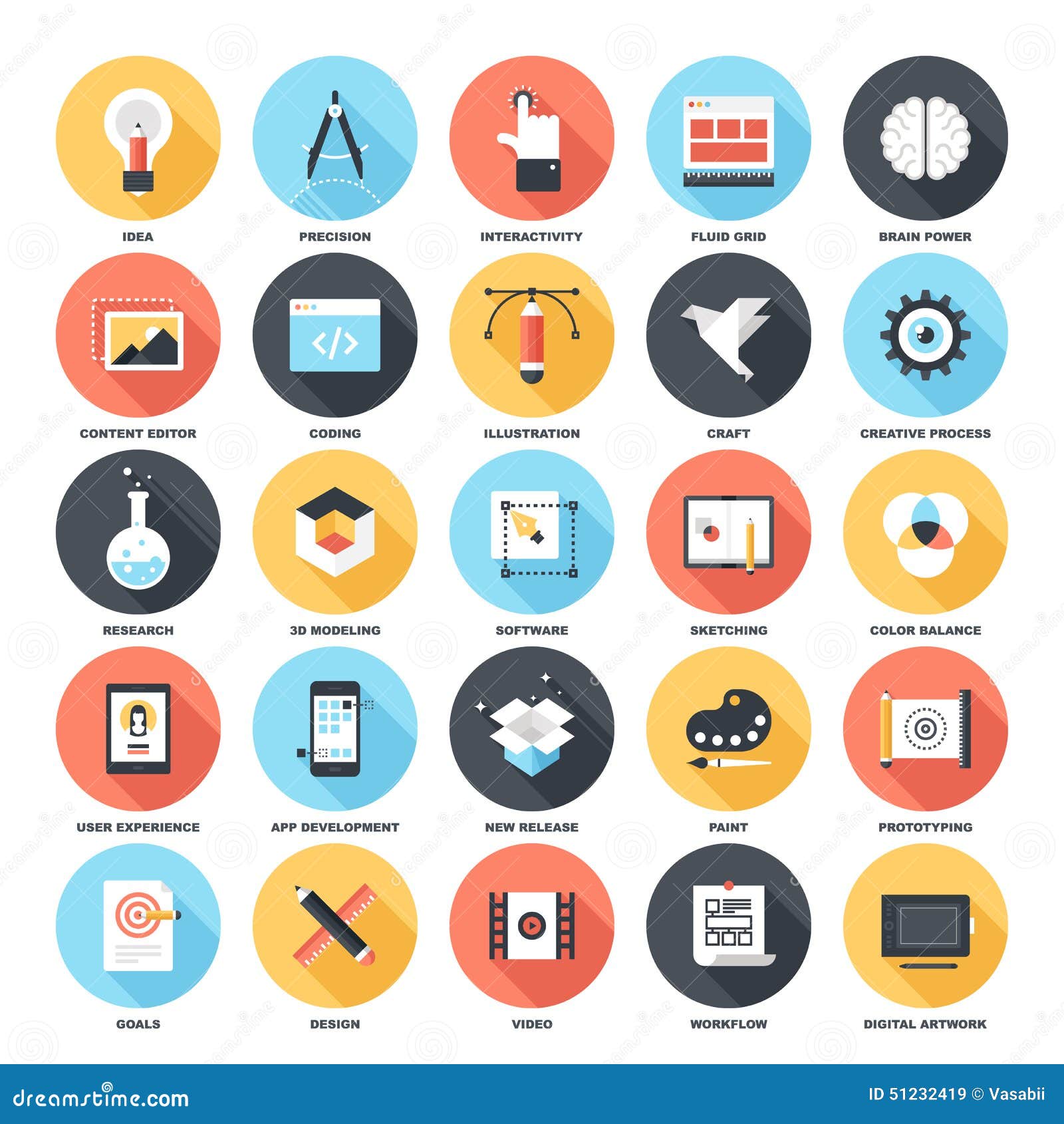 Creatief proces vector illustratie. Illustration of grafisch - 51232419